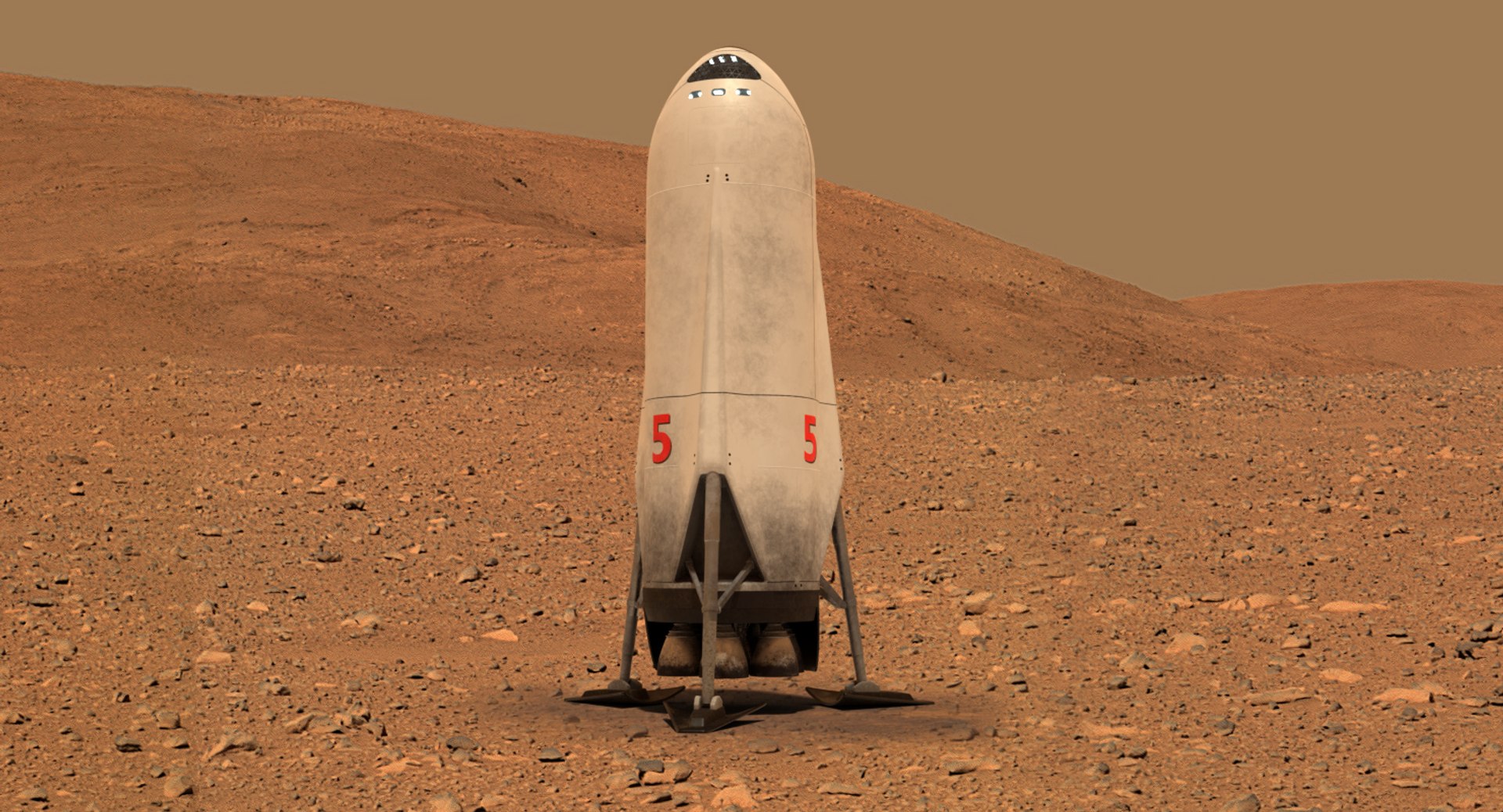Mars lander spacecraft model - TurboSquid 1279042