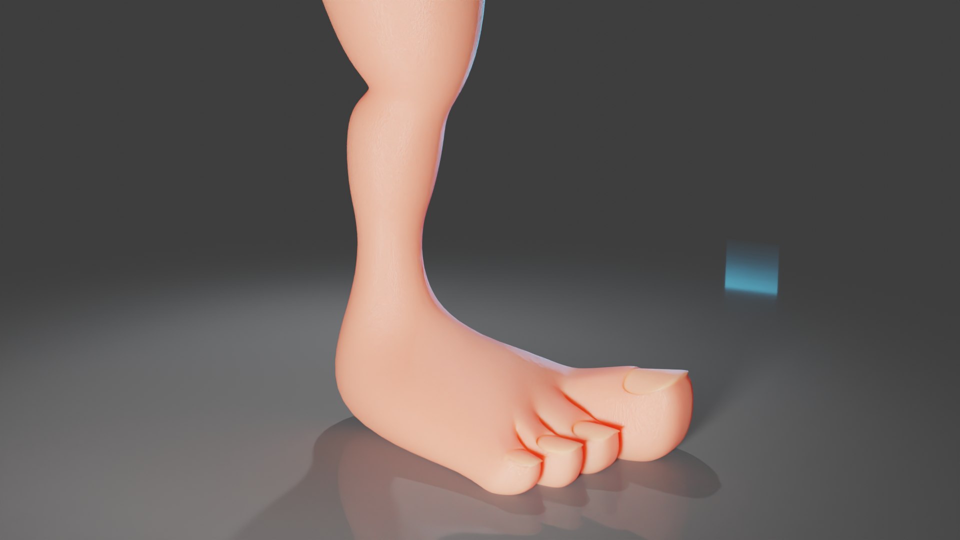 3D Cartoon Foot With Nails Model - TurboSquid 1804522