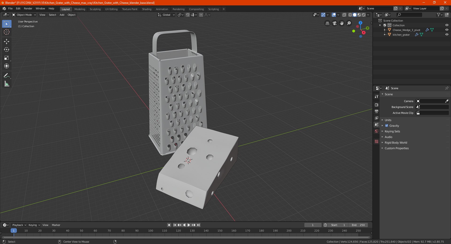 3D Model Kitchen Grater Cheese - TurboSquid 1548368