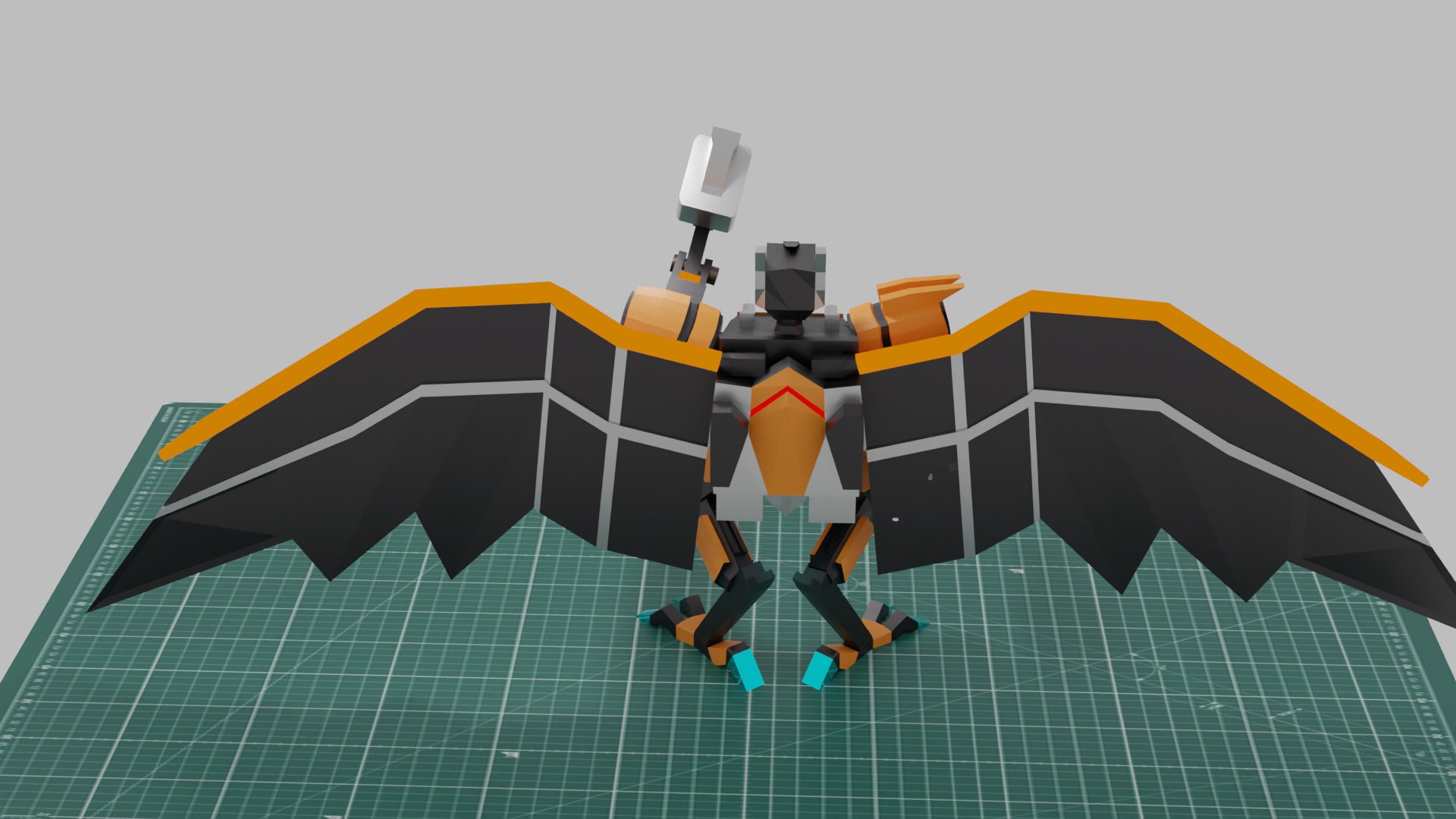 3D WInged Mech Lowpoly Model - TurboSquid 1858987