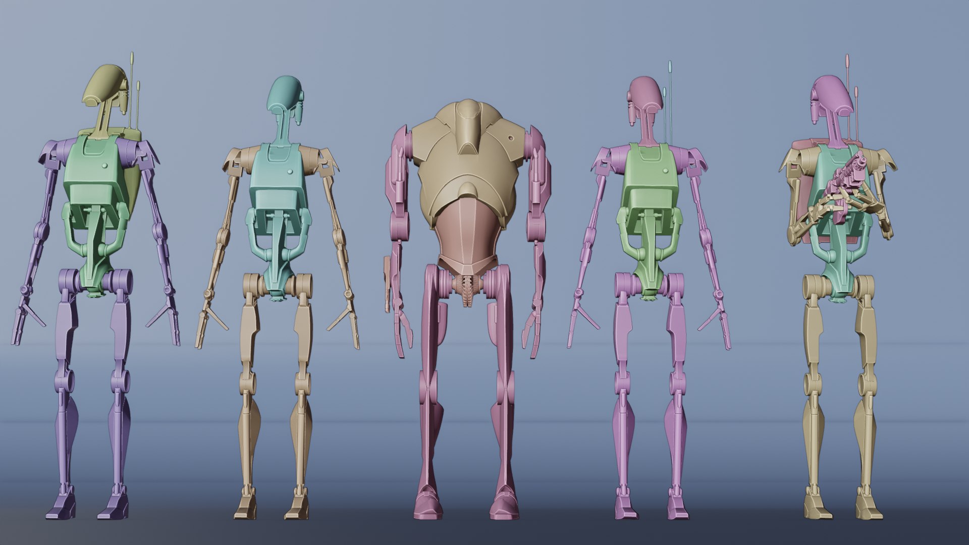 3D Starwars Battle Droids - TurboSquid 2133194