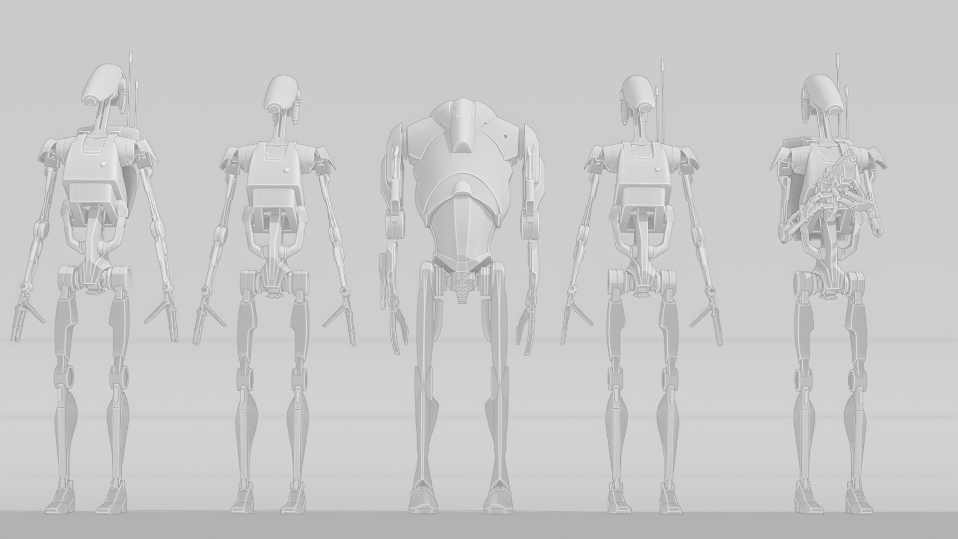 3D Starwars Battle Droids - TurboSquid 2133194