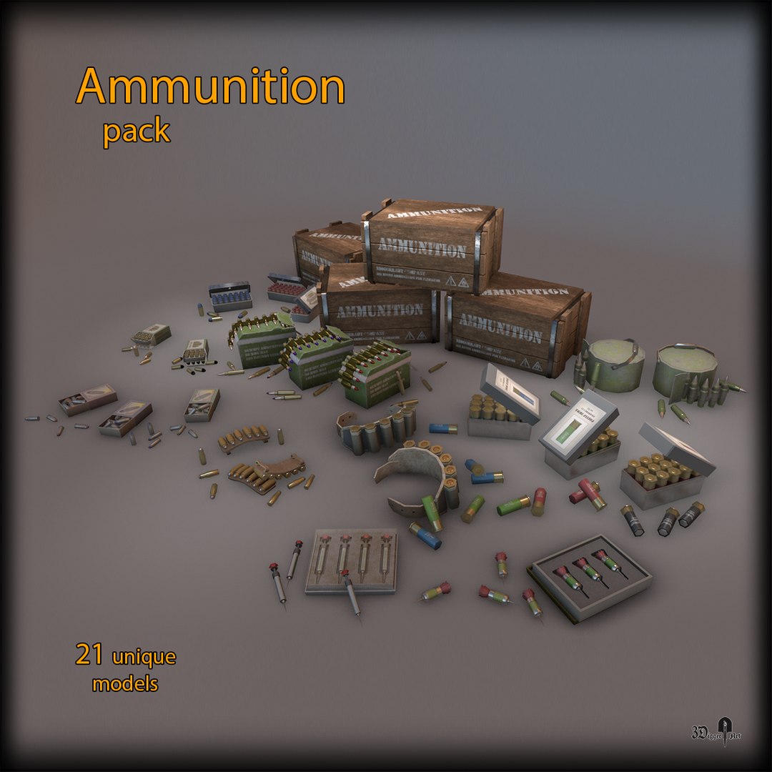 3d fbx pack ammo