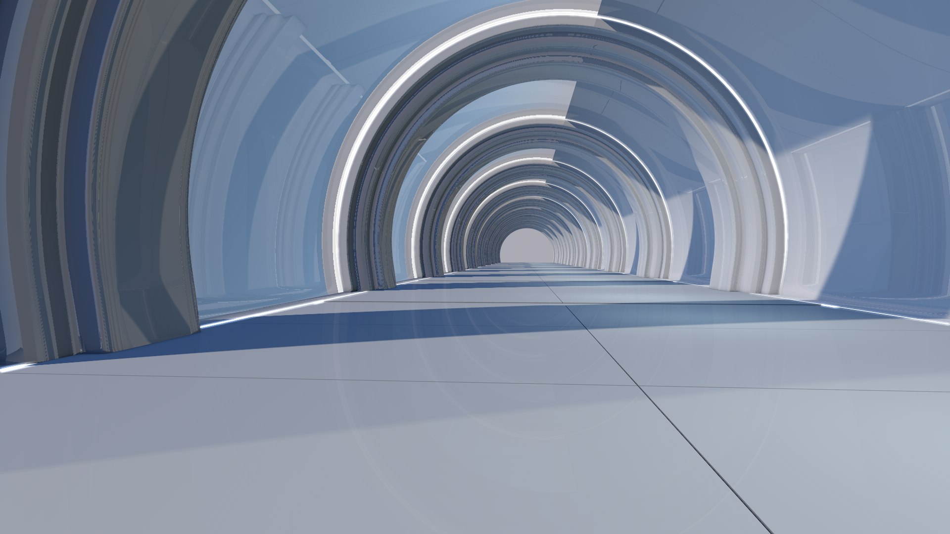 3D Futuristic Tunnel Model - TurboSquid 2393521