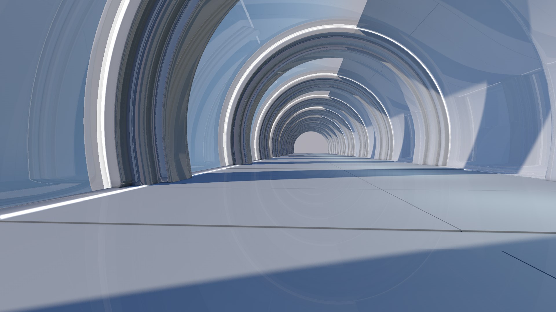 3D Futuristic Tunnel Model - TurboSquid 2393521