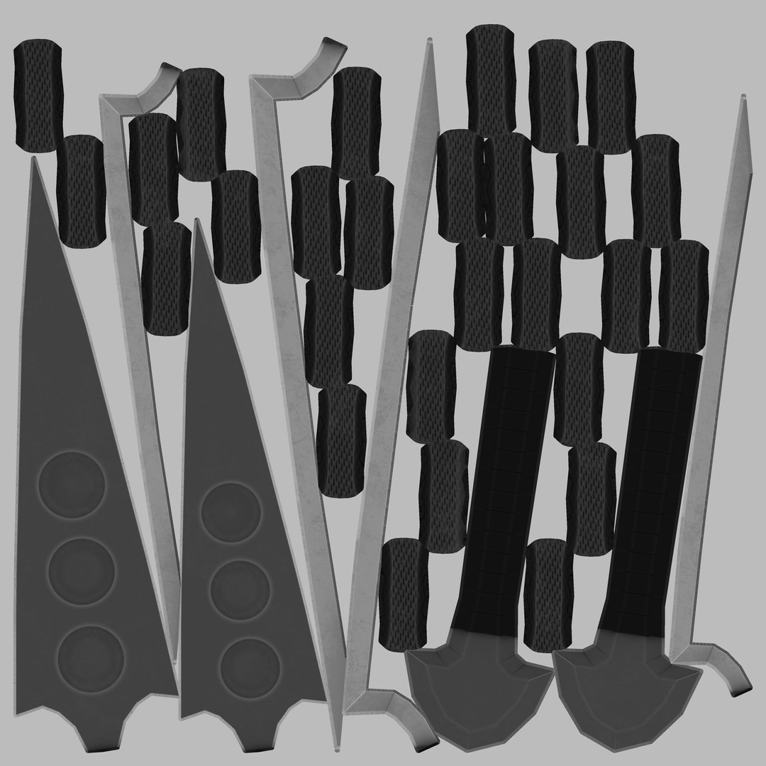 3D Model Kunai Collection - TurboSquid 2388614