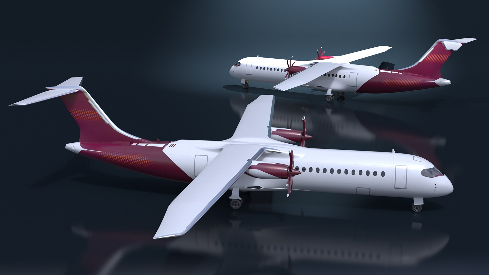 3D Concept Modern Aircraft Turboprop Rigged For Maya - TurboSquid 2300530