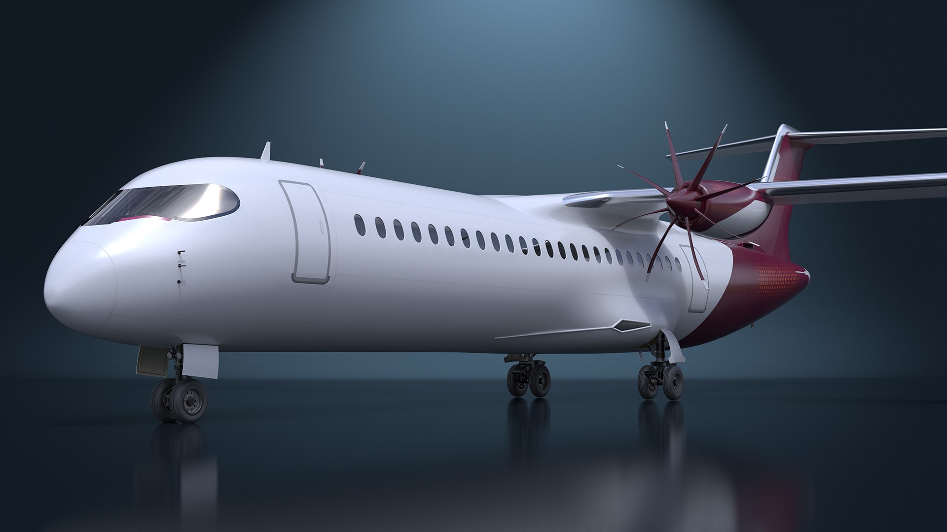 3D Concept Modern Aircraft Turboprop Rigged For Maya - TurboSquid 2300530
