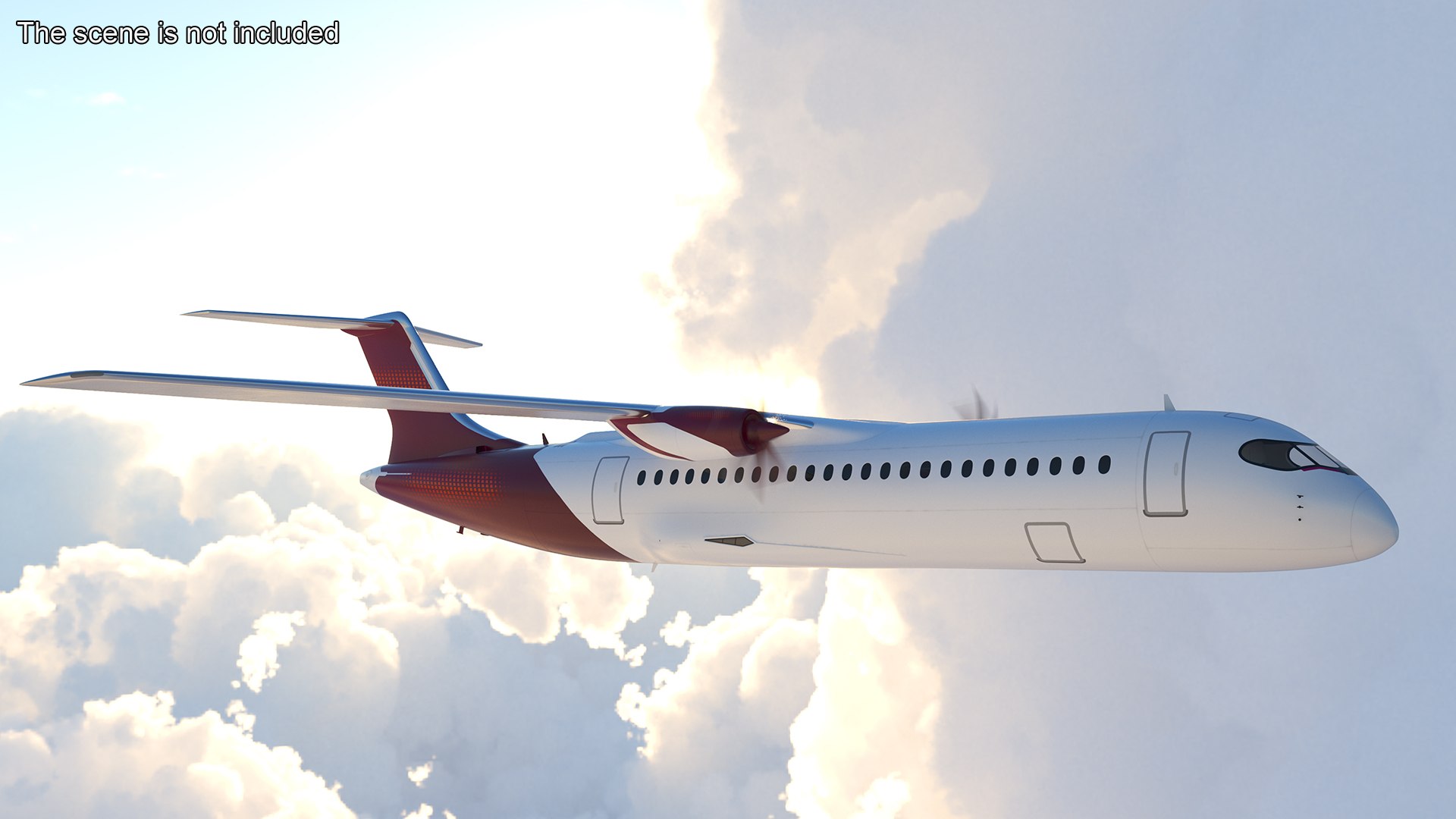 3D Concept Modern Aircraft Turboprop Rigged For Maya - TurboSquid 2300530