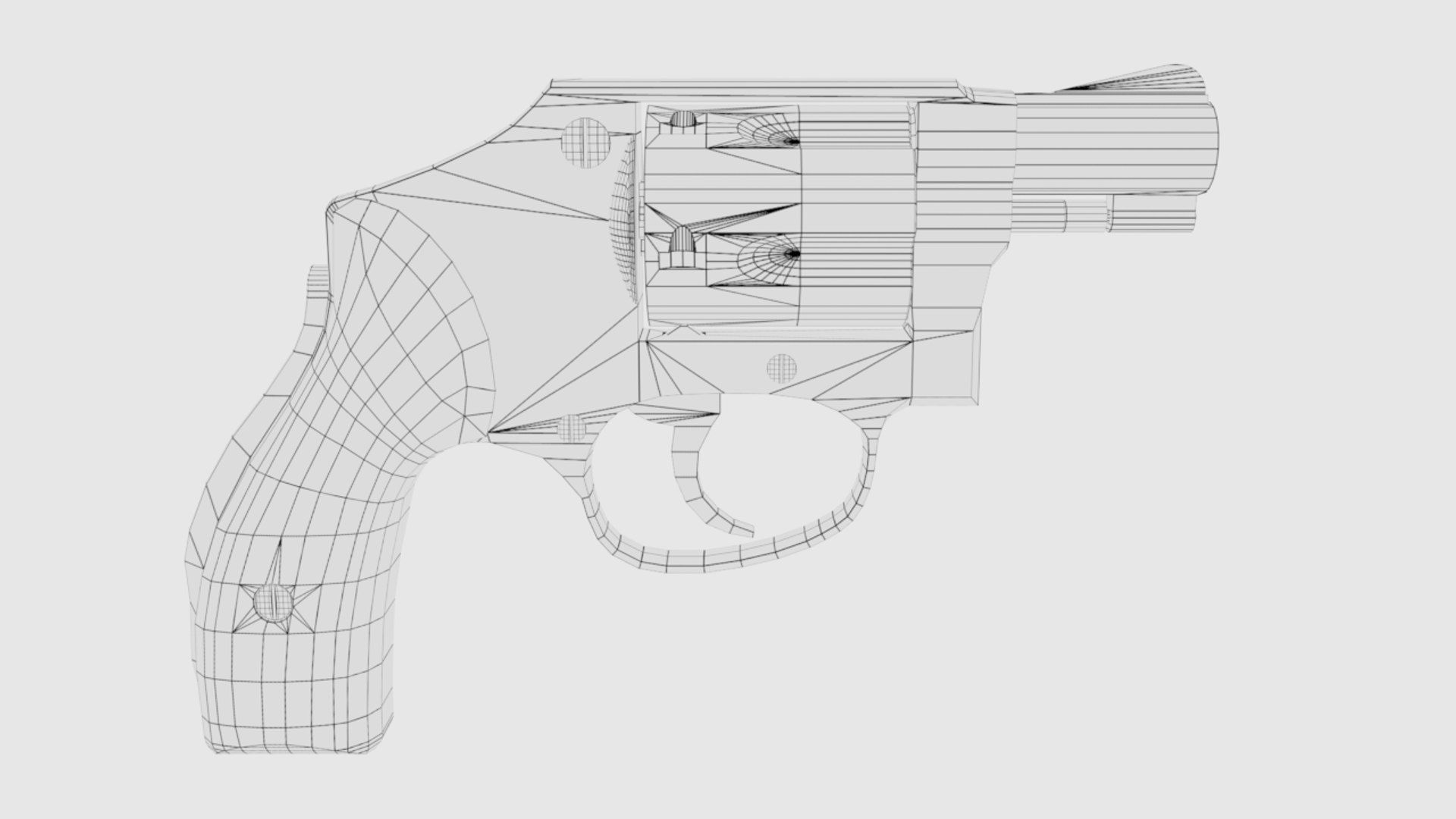3D Model 38 Revolver - TurboSquid 1203447
