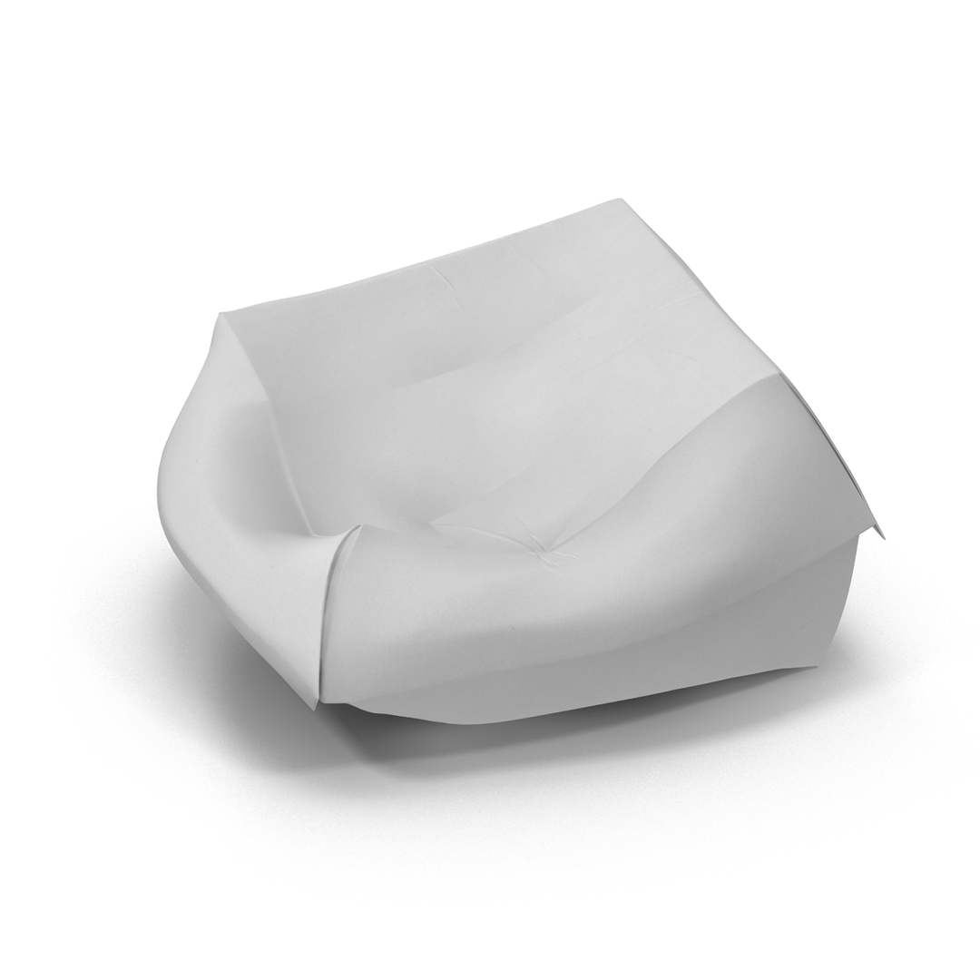 Crumpled Burger Box Generic 3d 3ds
