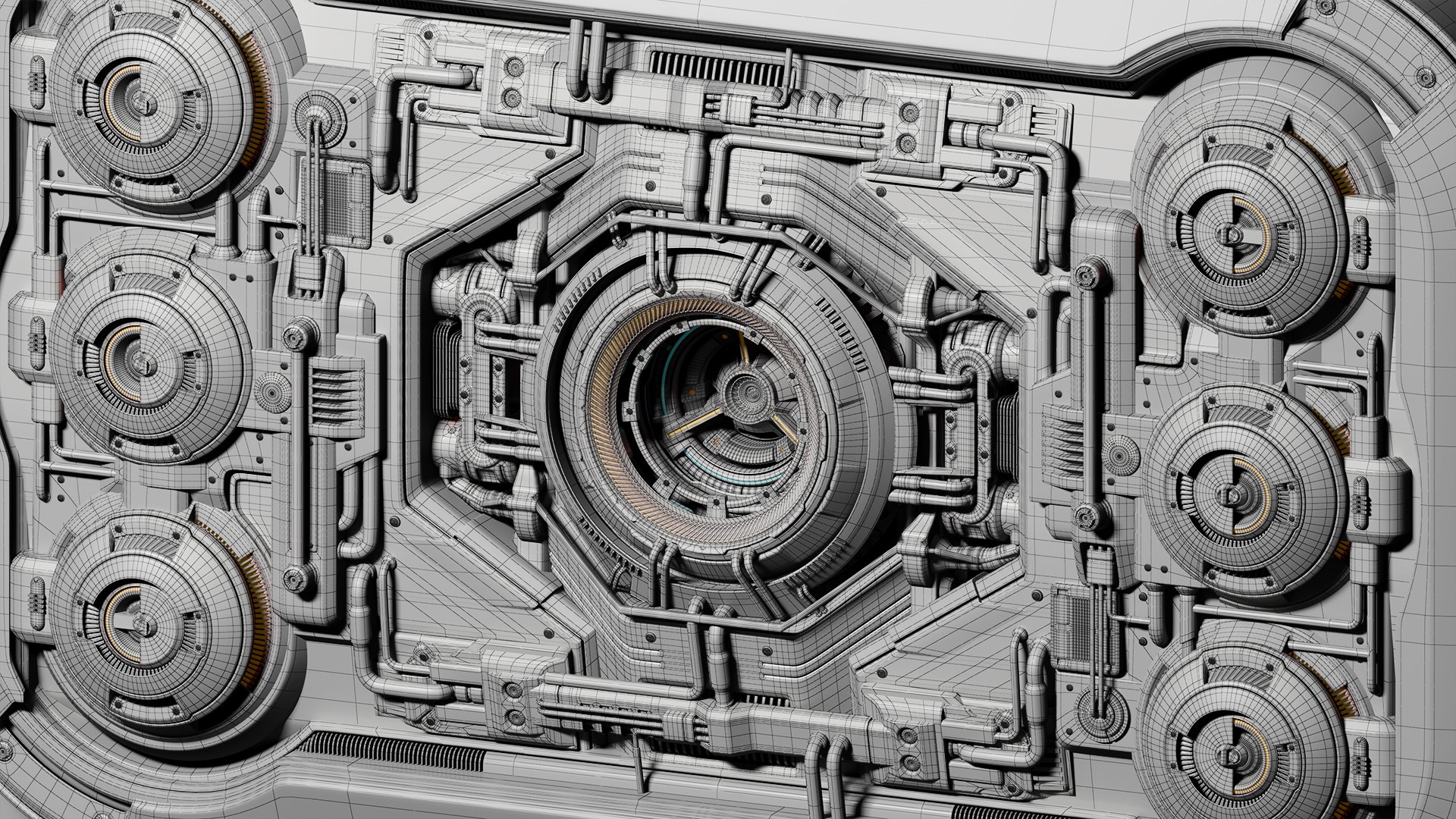 3D Sci-Fi Kitbash - Futuristic Panel 2 - Mega Element - TurboSquid 1982939