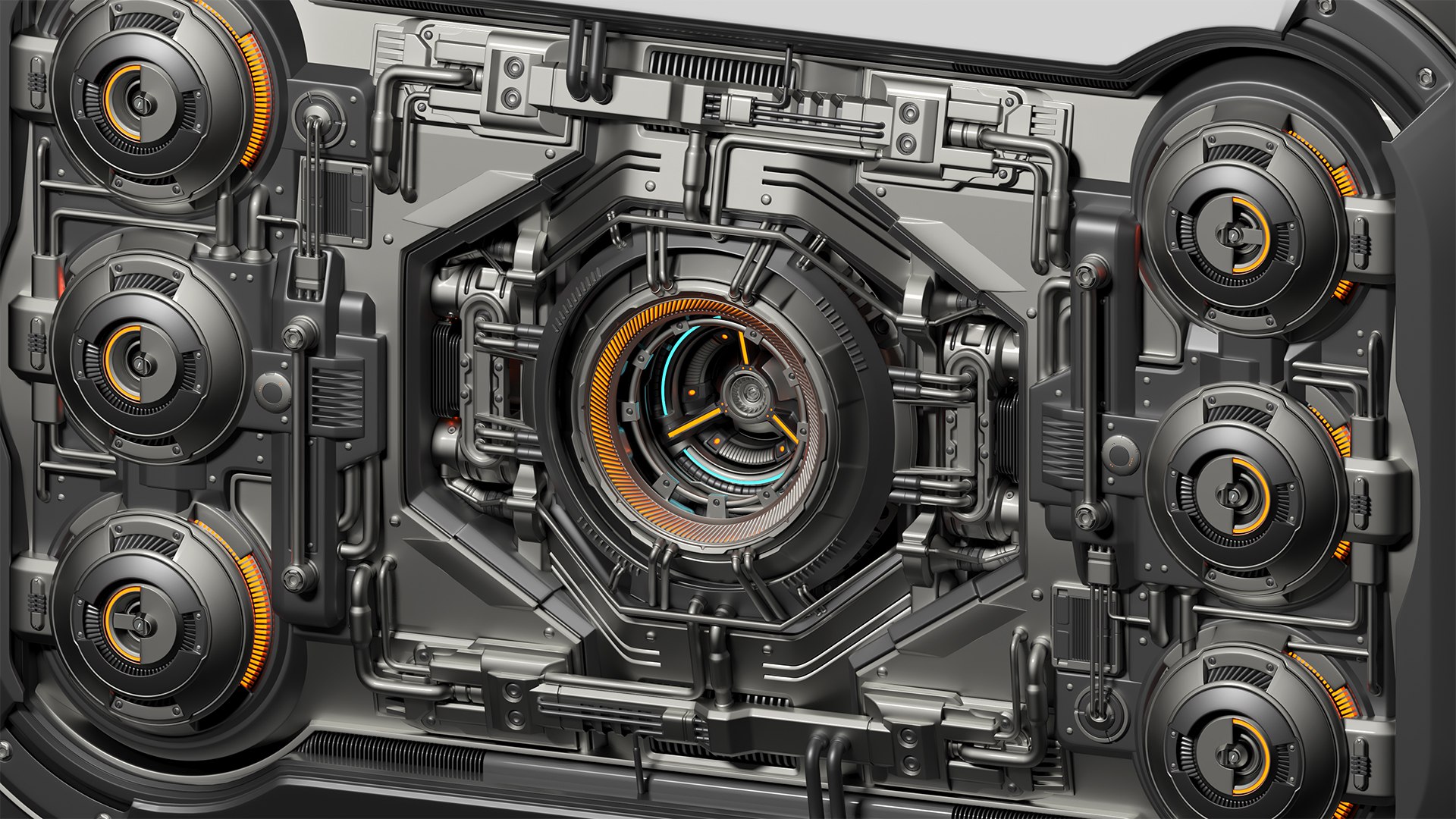 3D Sci-Fi Kitbash - Futuristic Panel 2 - Mega Element - TurboSquid 1982939