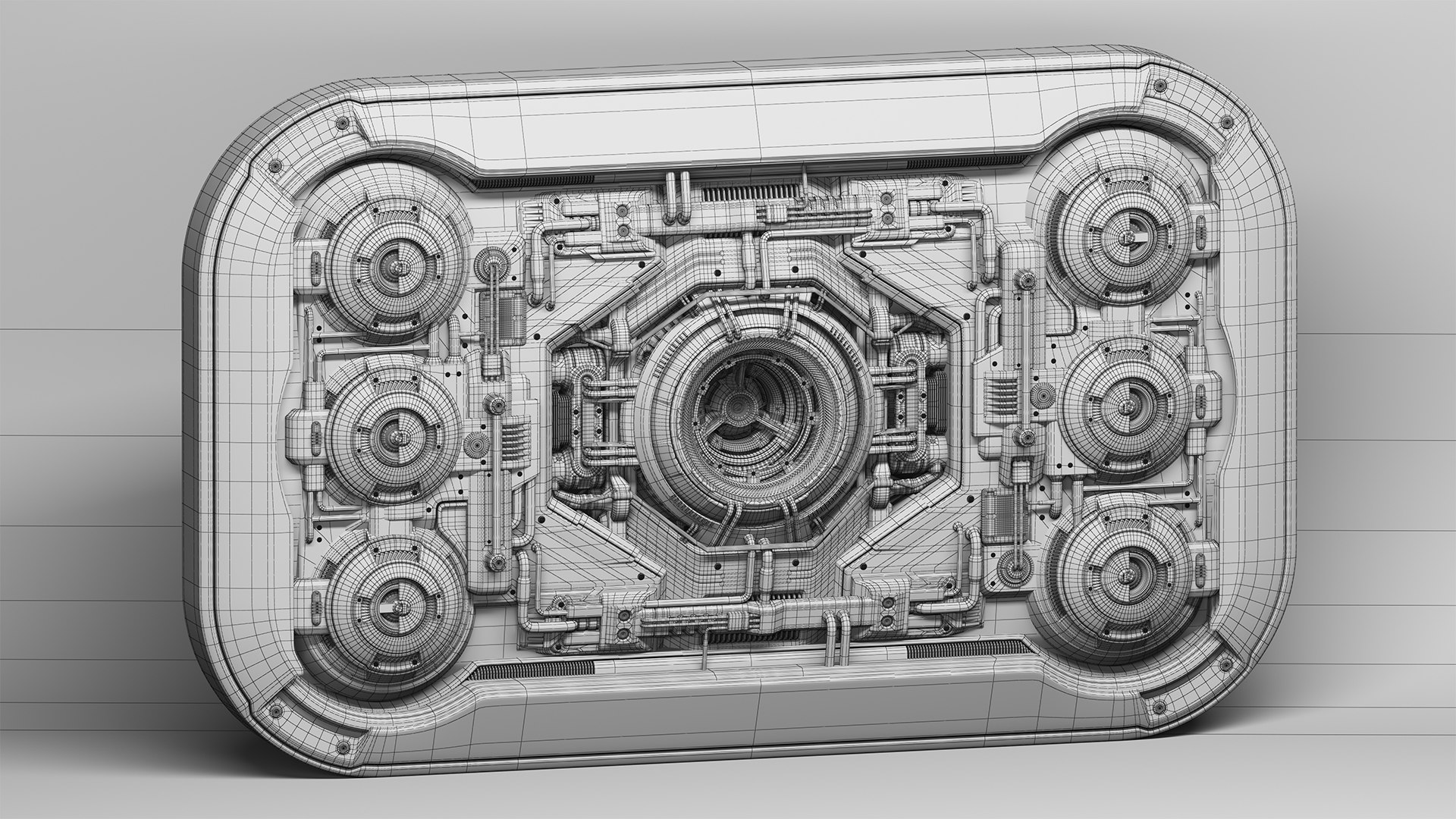 3D Sci-Fi Kitbash - Futuristic Panel 2 - Mega Element - TurboSquid 1982939