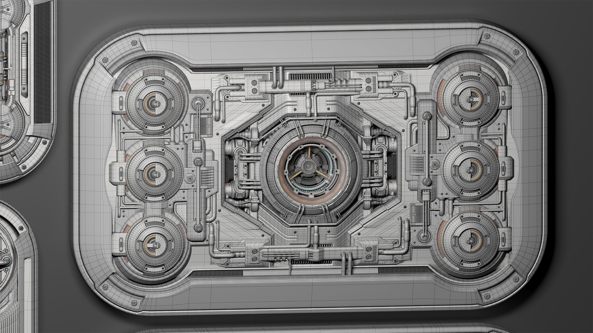 3D Sci-Fi Kitbash - Futuristic Panel 2 - Mega Element - TurboSquid 1982939