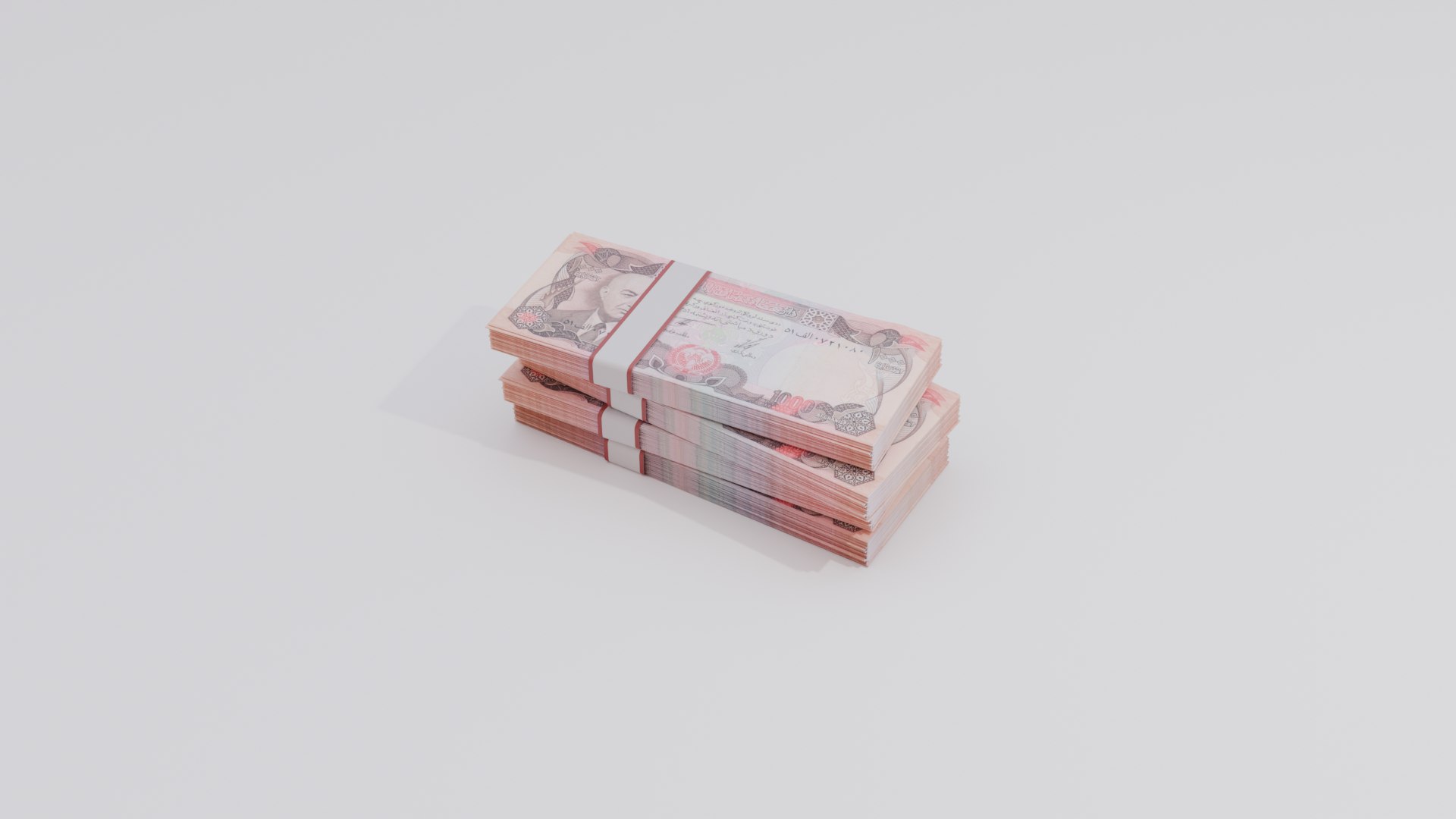 3D Model 1000 Afghanistan Afghan Afghani Currency - TurboSquid 2409256