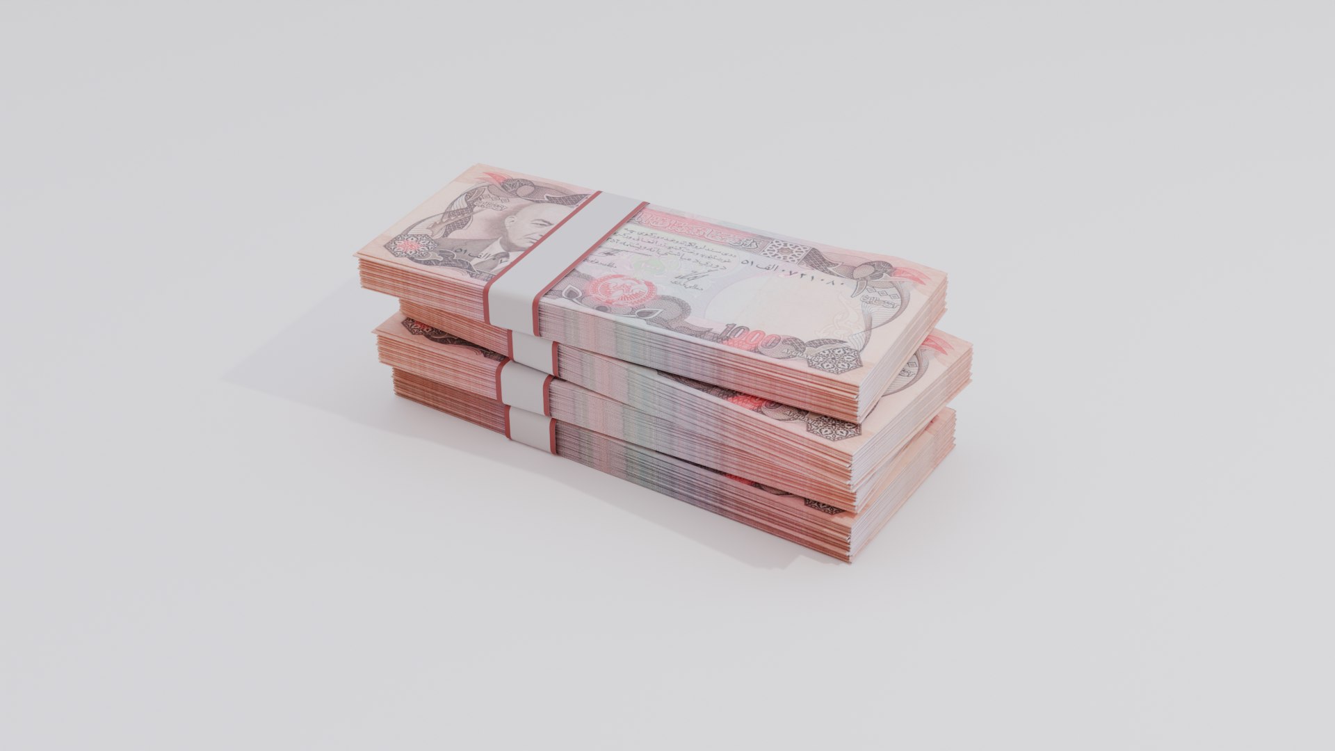 3D Model 1000 Afghanistan Afghan Afghani Currency - TurboSquid 2409256
