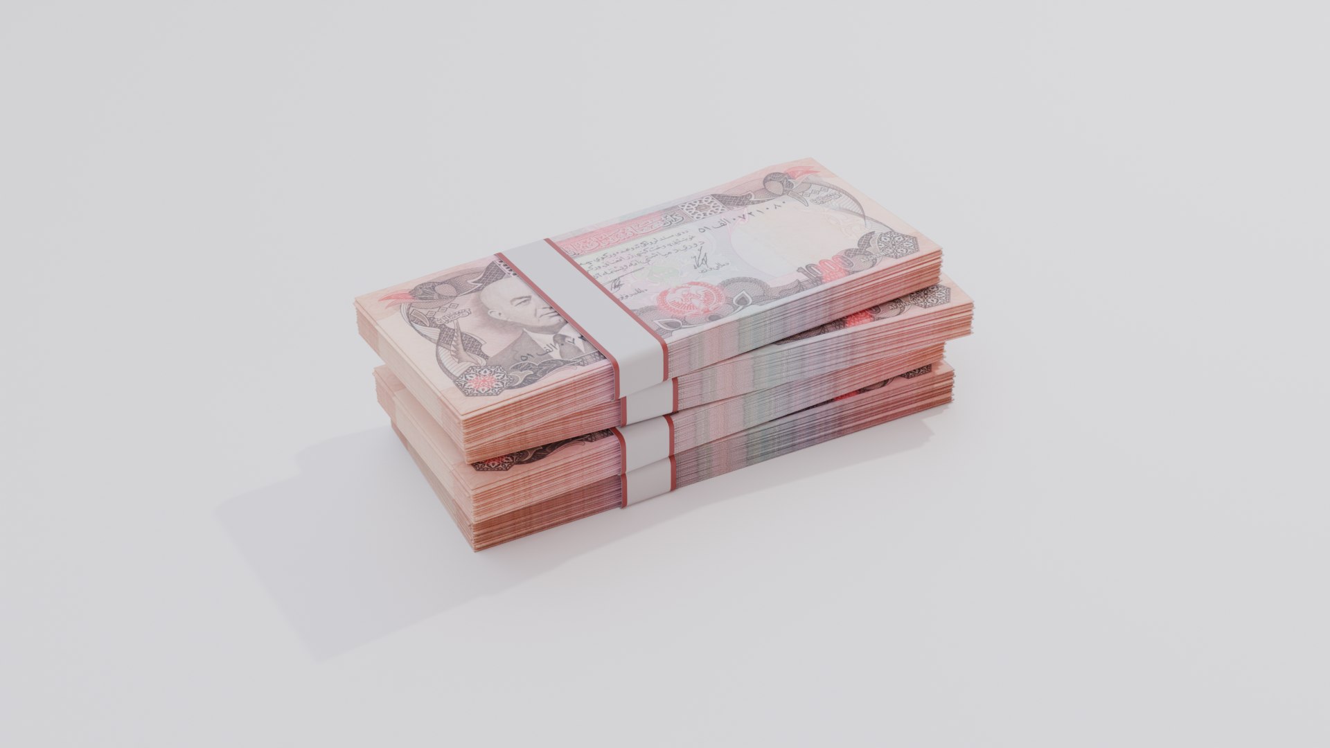 3D Model 1000 Afghanistan Afghan Afghani Currency - TurboSquid 2409256