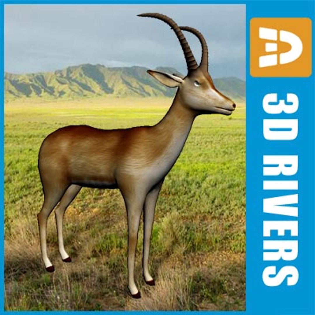 3d Blue Animals Bluebuck