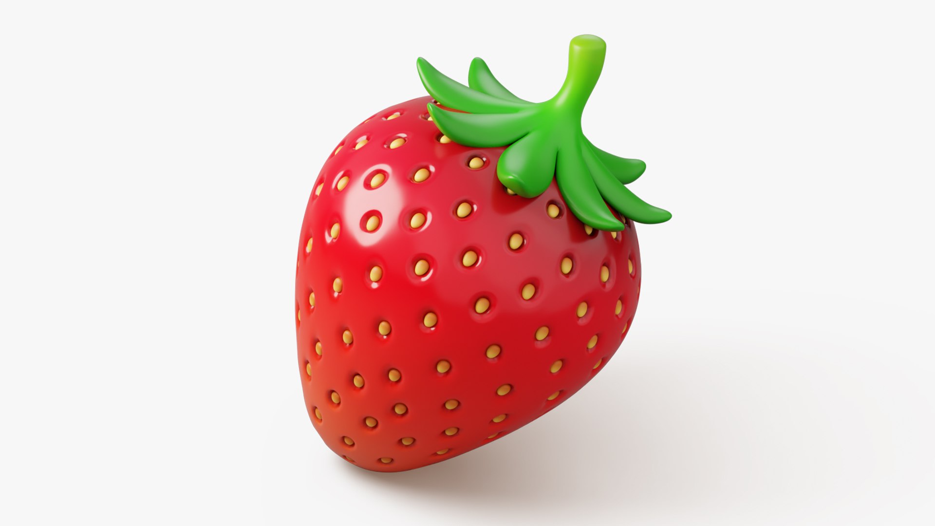 3D Strawberry Stylized - TurboSquid 2360425