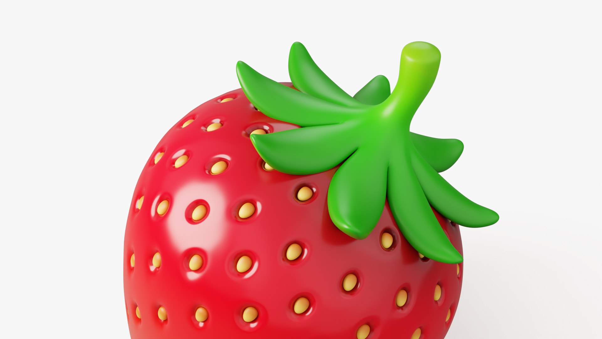 3D Strawberry Stylized - TurboSquid 2360425