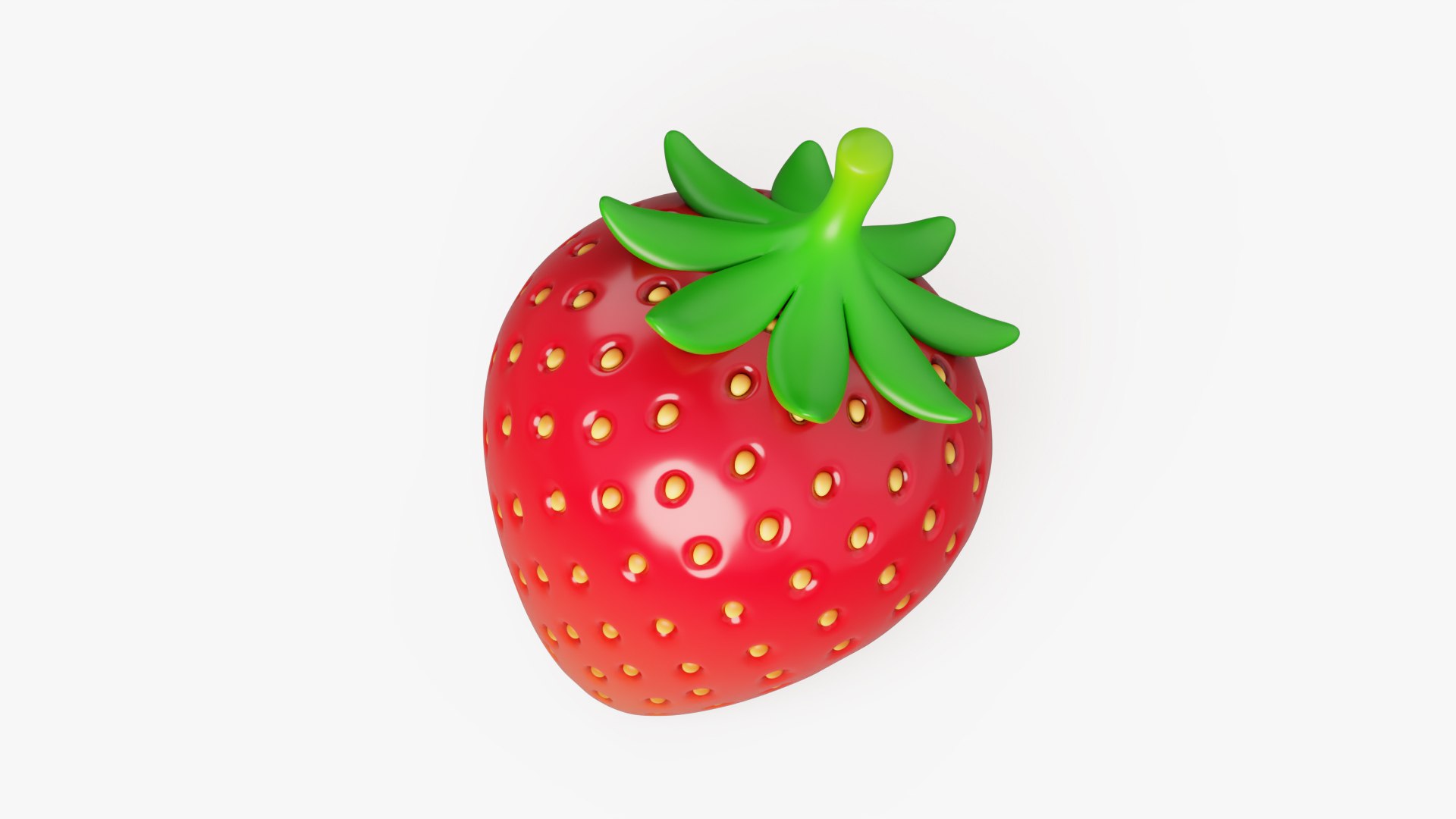3D Strawberry Stylized - TurboSquid 2360425