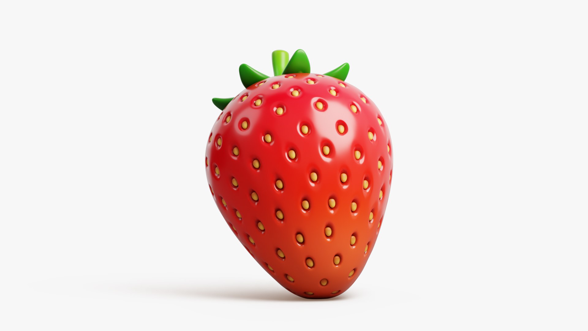 3D Strawberry Stylized - TurboSquid 2360425