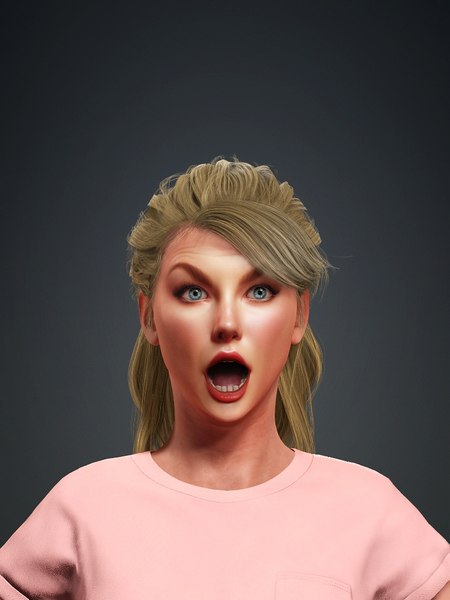 Taylor Swift - 완전히 조작된 얼굴과 신체 3D 모델 - TurboSquid 2152601