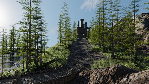 modelo 3d Camino a la escena del castillo - TurboSquid 1803499