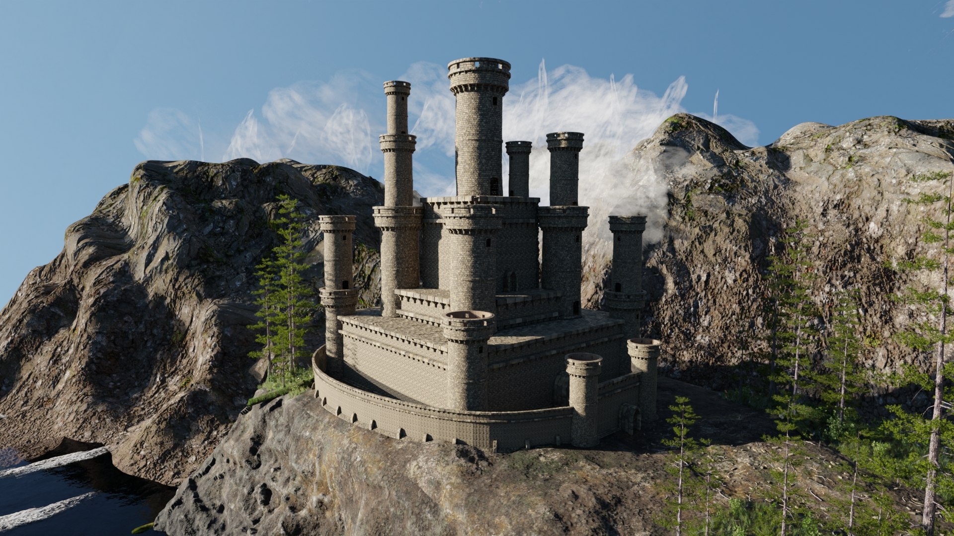 Path To Castle Scene 3D Model - TurboSquid 1803499