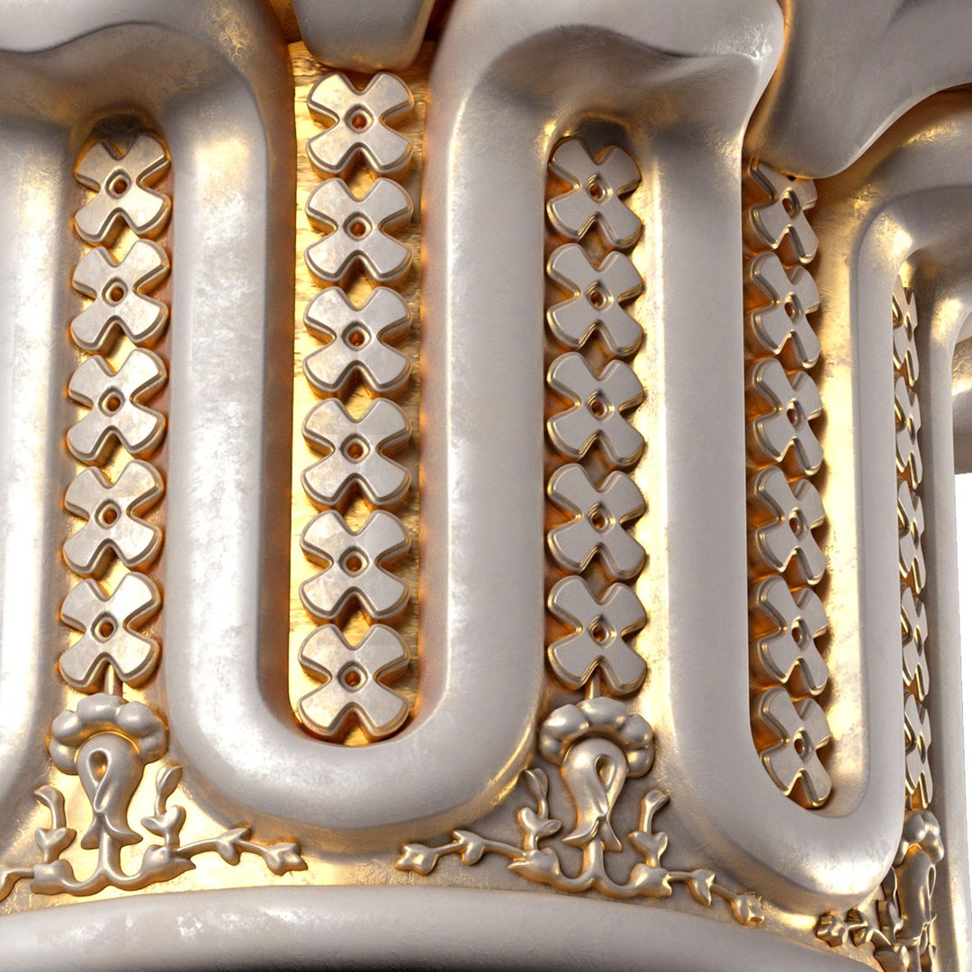 3D Morocco Arabic Column Capital Model - TurboSquid 1892152