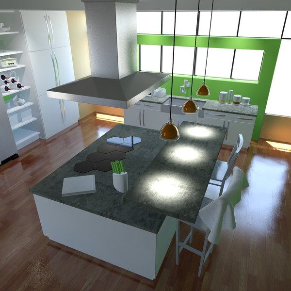 modern kitchen 3d model