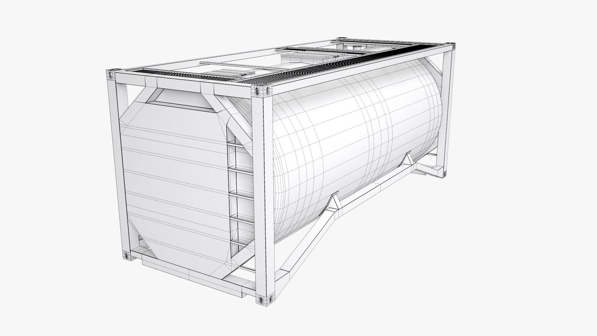 3D Model 20 Ft Bitumen Tank Container - TurboSquid 1828449