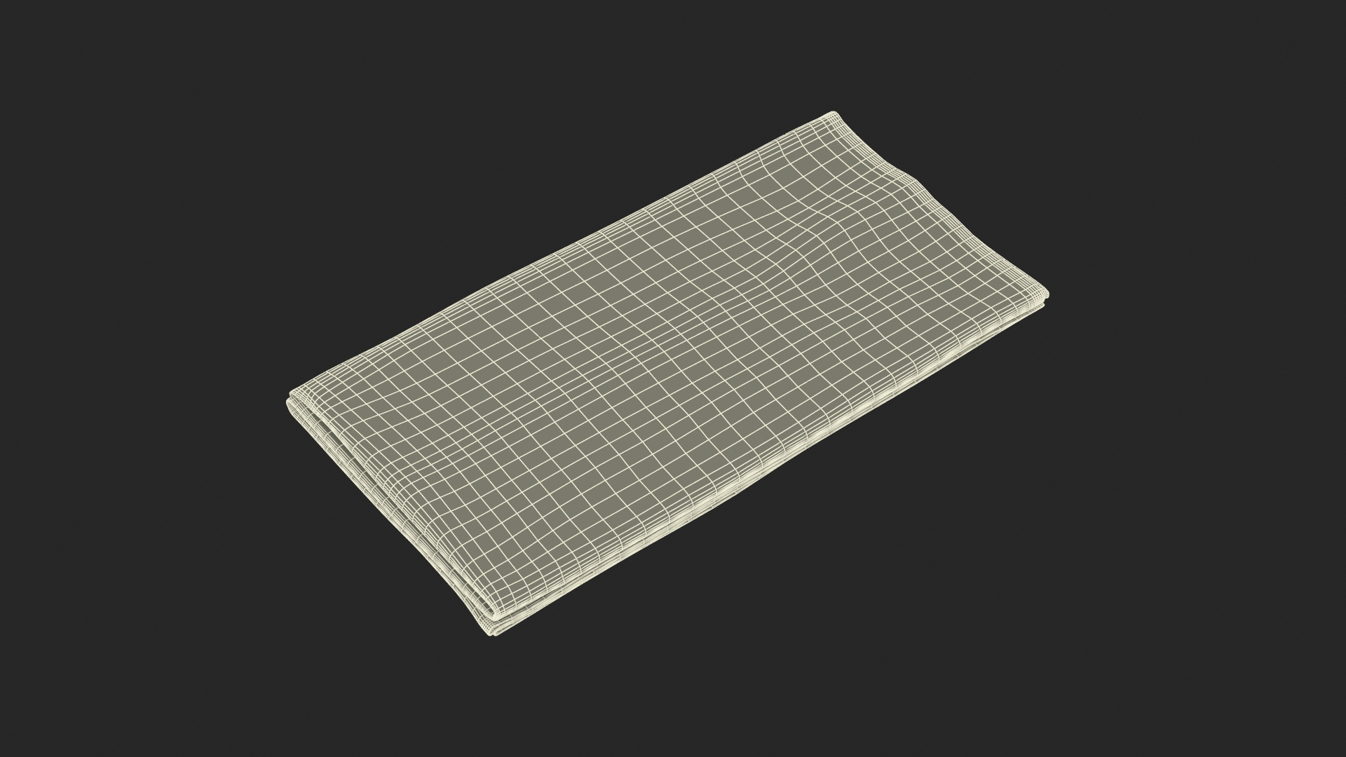 Folded Fabric White Napkin Model - TurboSquid 2249627