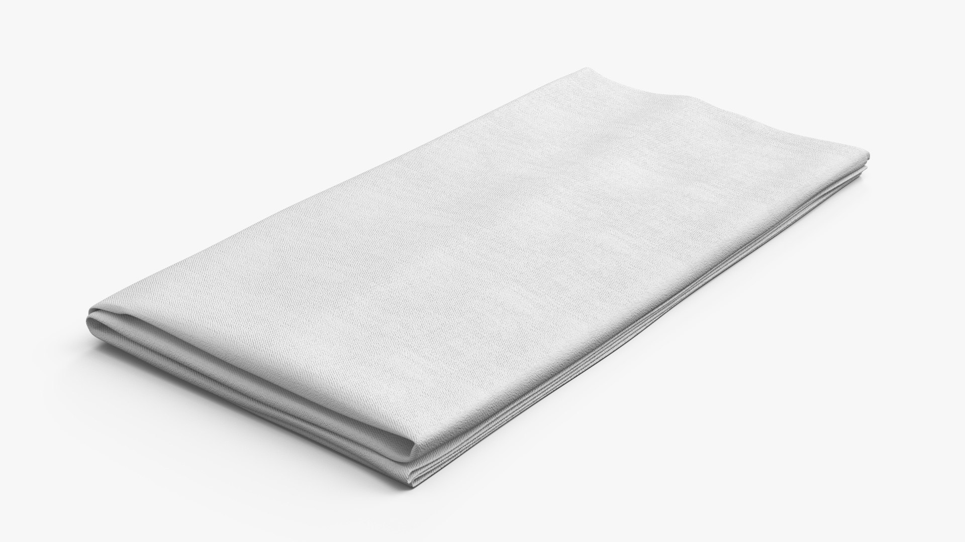 Folded Fabric White Napkin Model - TurboSquid 2249627