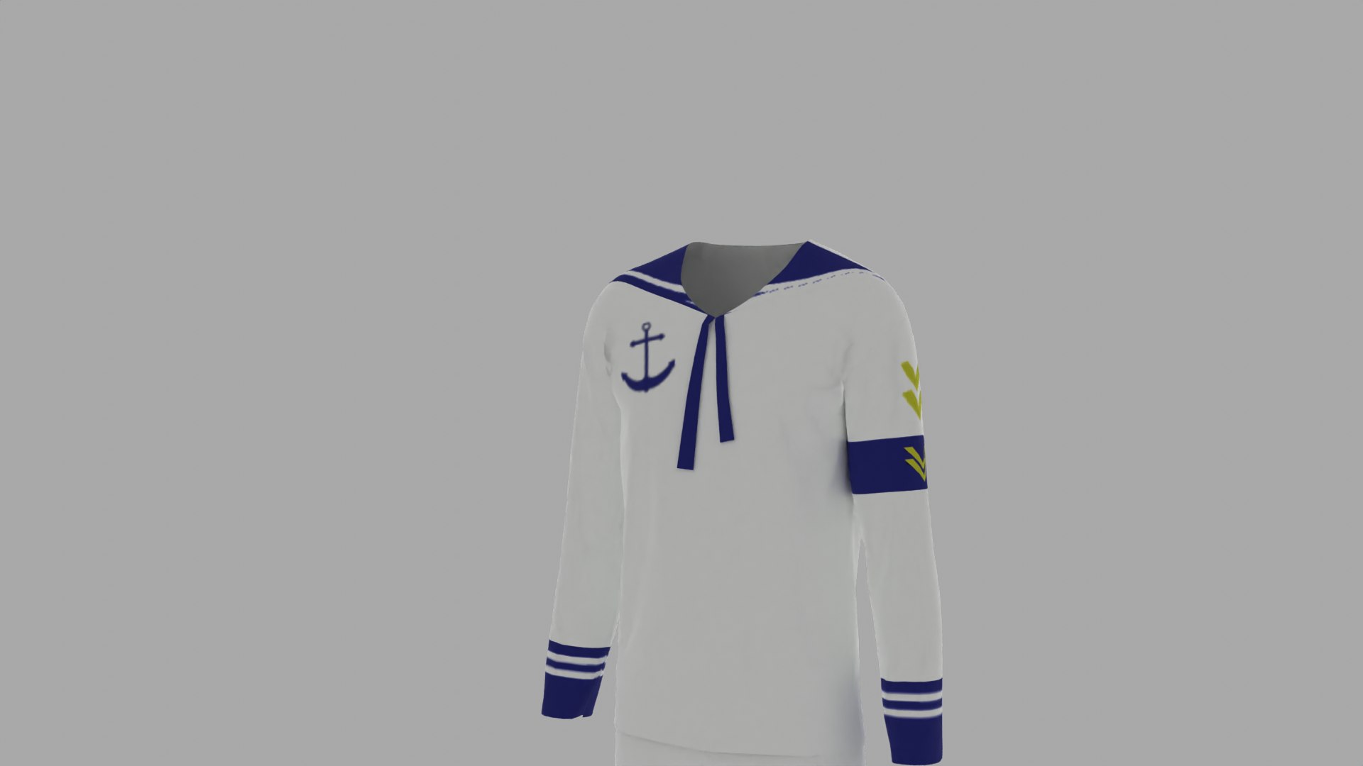 3D Model Sailor Uniform - TurboSquid 1973083