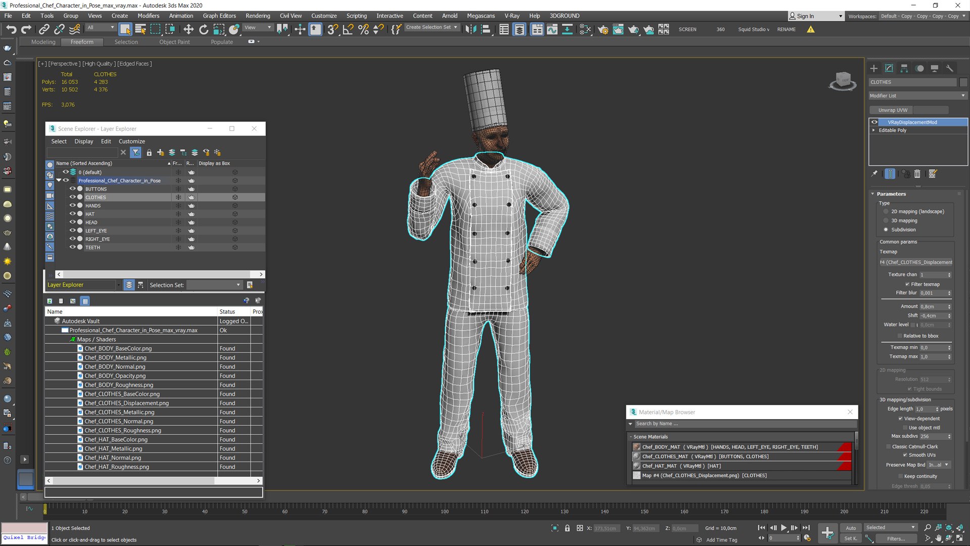 Professional Chef Character In Pose 3D Model - TurboSquid 2328715