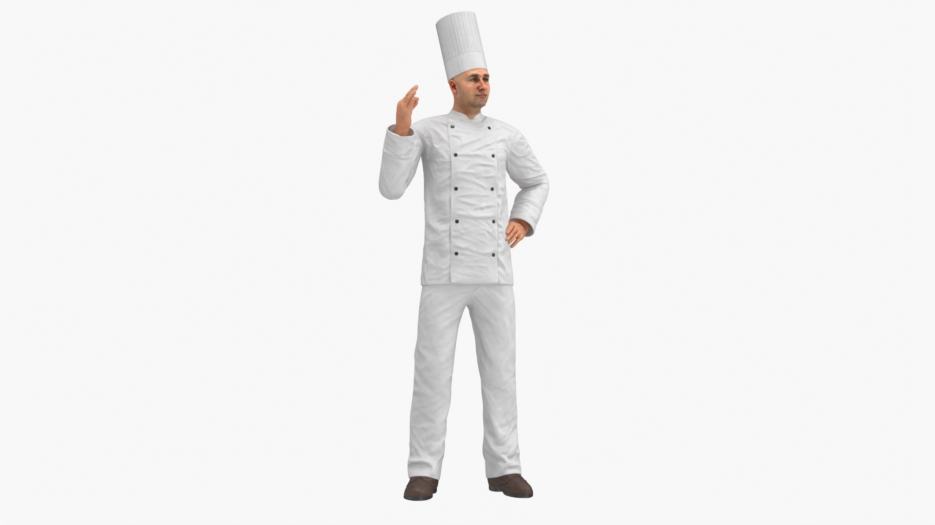 Professional Chef Character In Pose 3D Model - TurboSquid 2328715