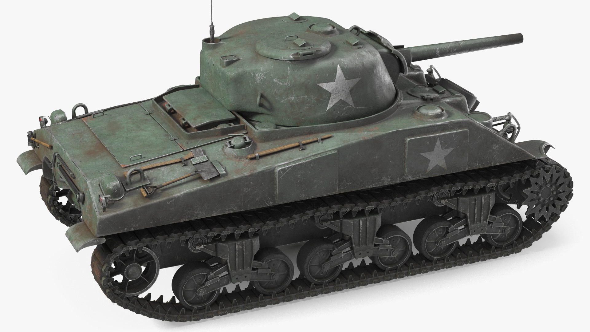 Combat M4 Sherman Tank 3D Model - TurboSquid 2264773