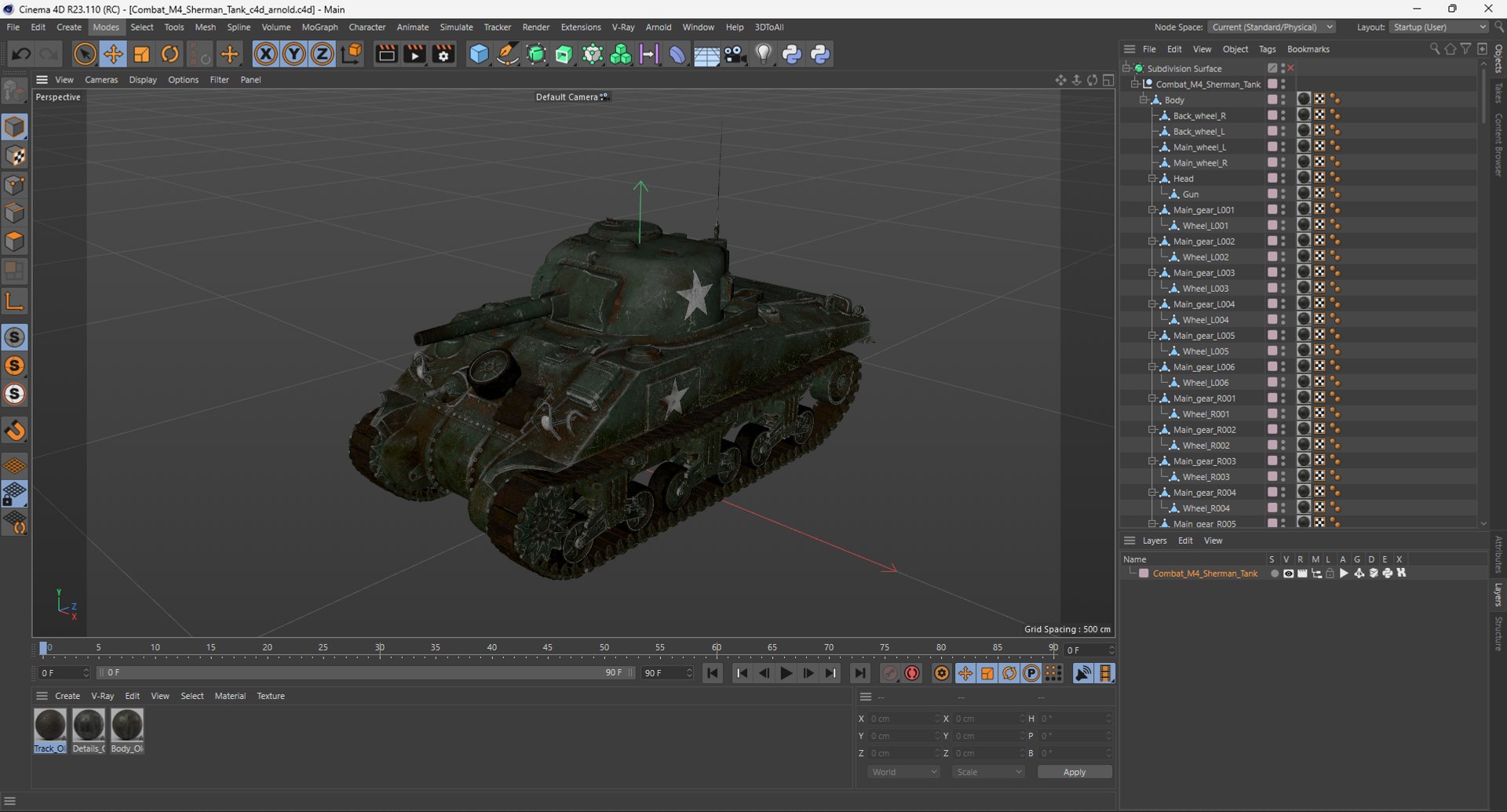 Combat M4 Sherman Tank 3D Model - TurboSquid 2264773