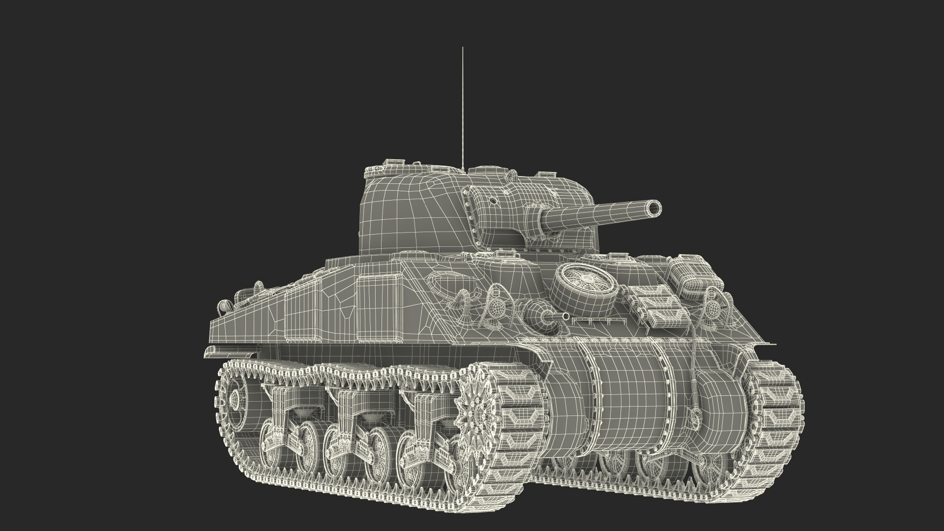 Combat M4 Sherman Tank 3D Model - TurboSquid 2264773