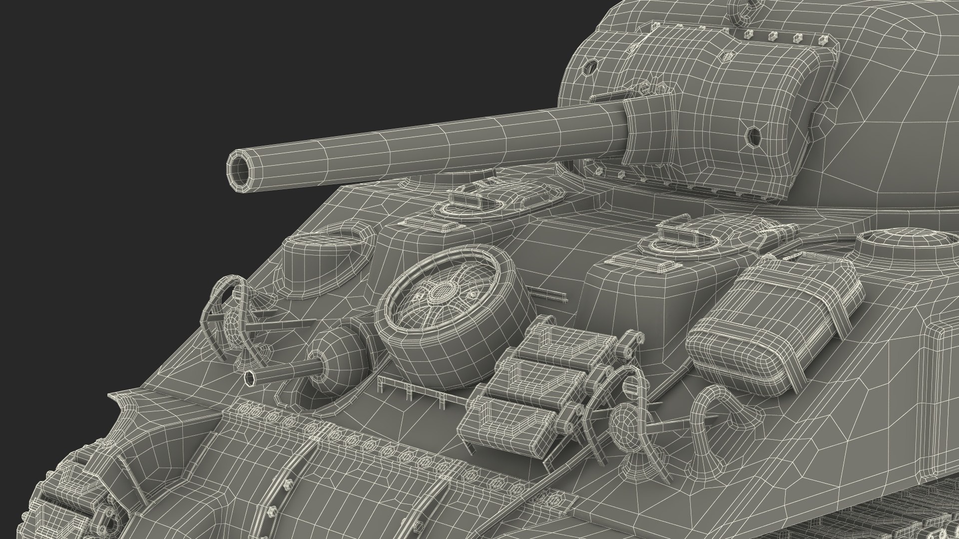 Combat M4 Sherman Tank 3D Model - TurboSquid 2264773