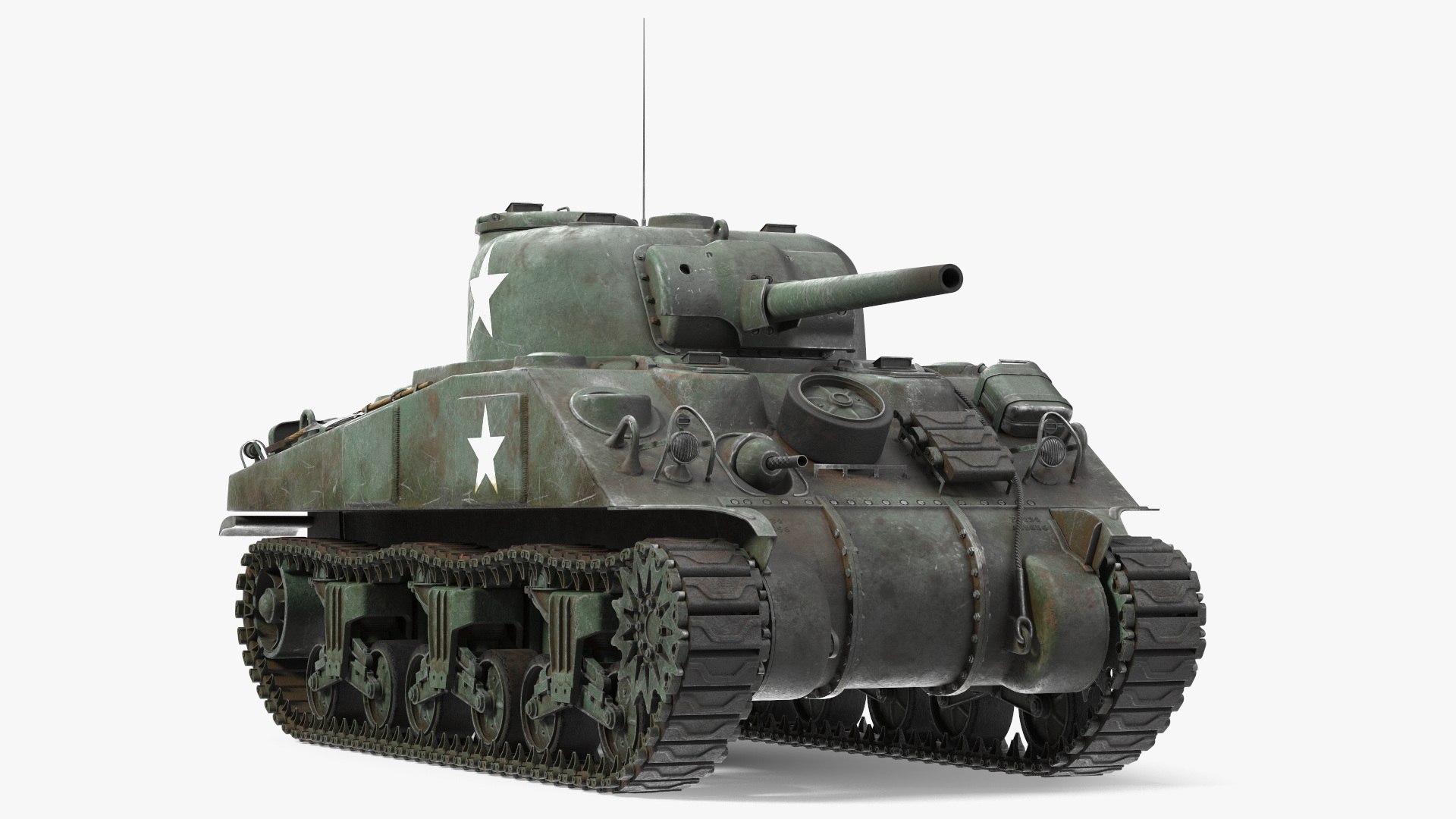 Combat M4 Sherman Tank 3D Model - TurboSquid 2264773