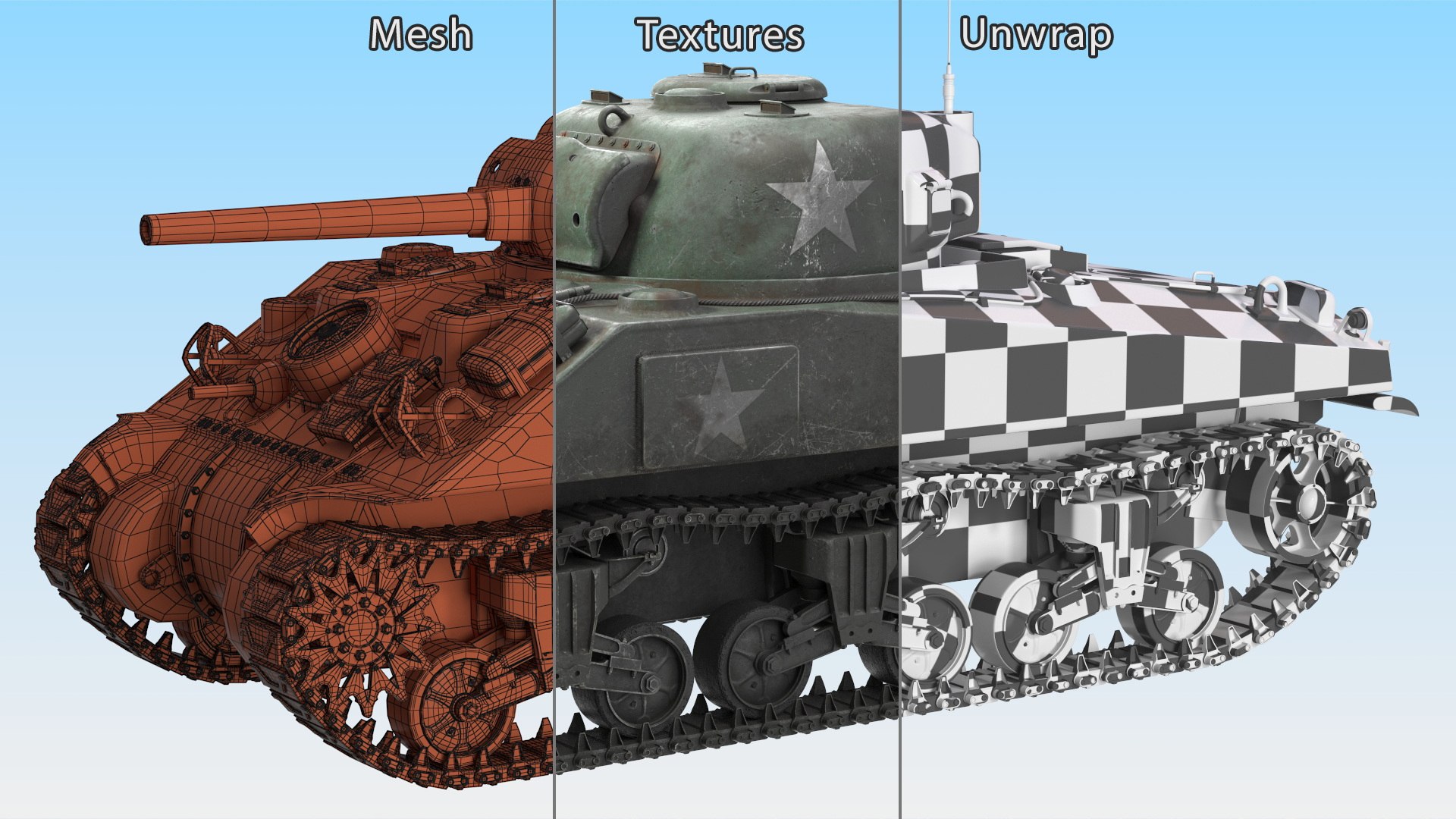 Combat M4 Sherman Tank 3D Model - TurboSquid 2264773