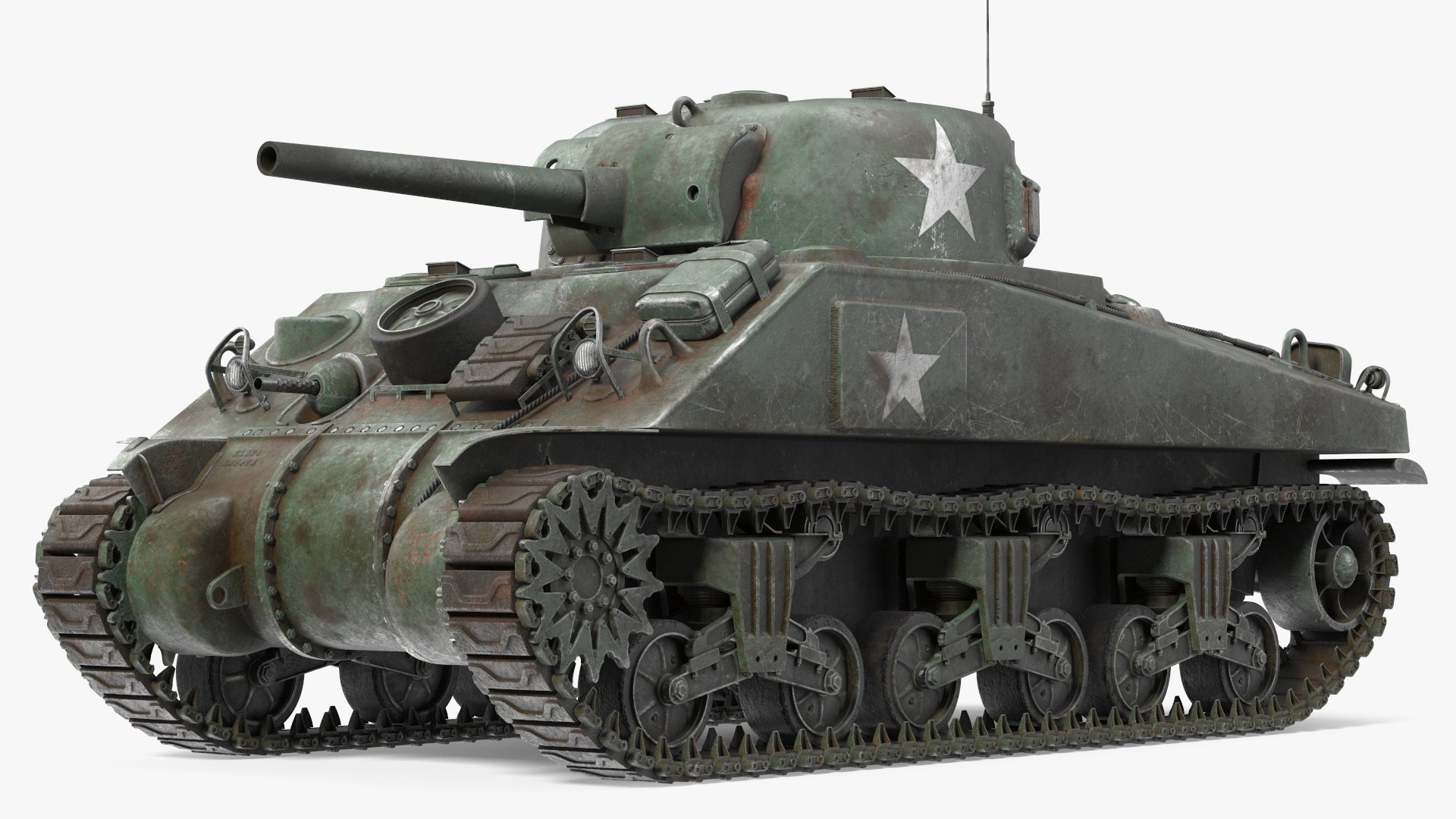Combat M4 Sherman Tank 3D Model - TurboSquid 2264773