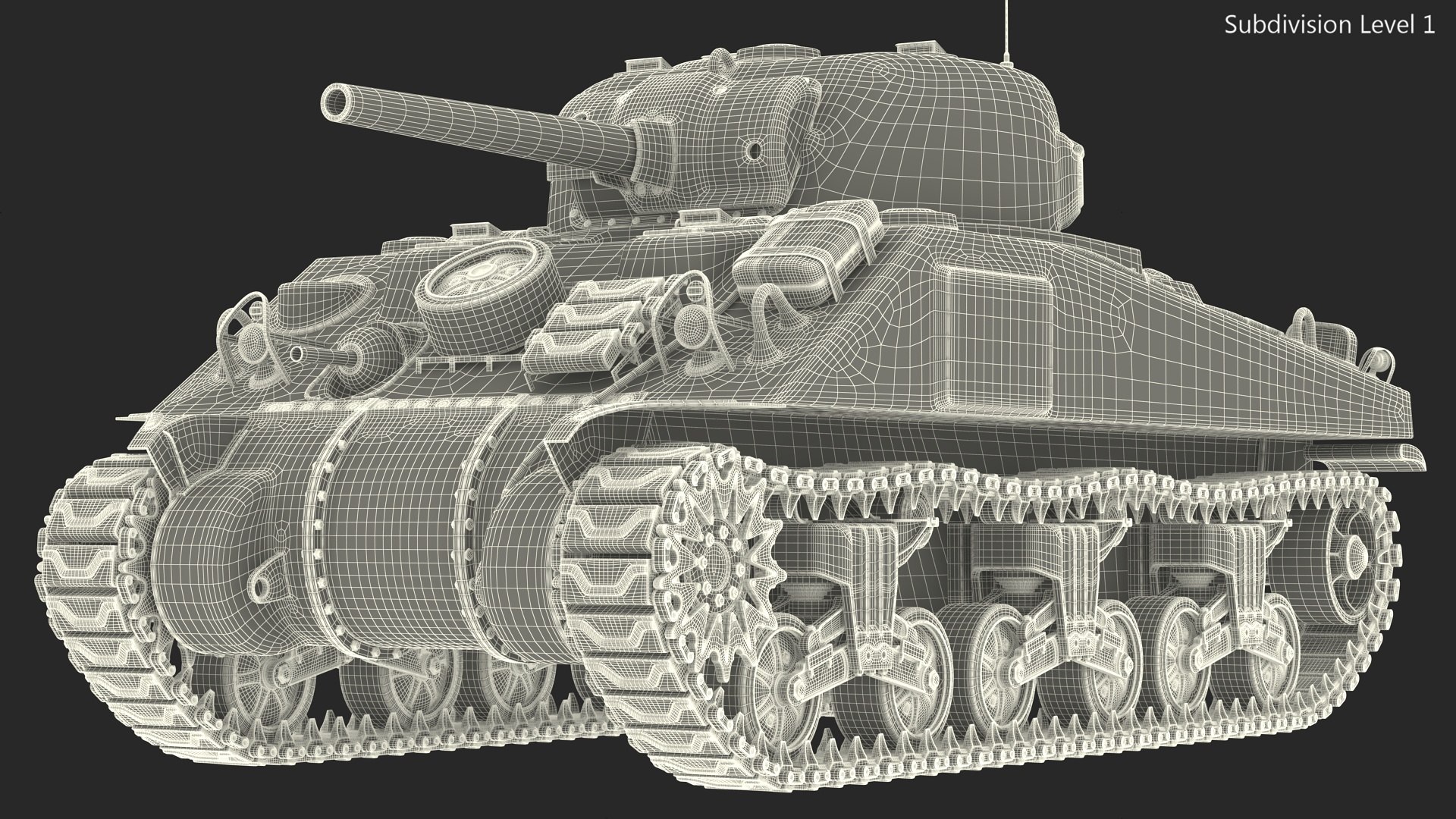 Combat M4 Sherman Tank 3D Model - TurboSquid 2264773