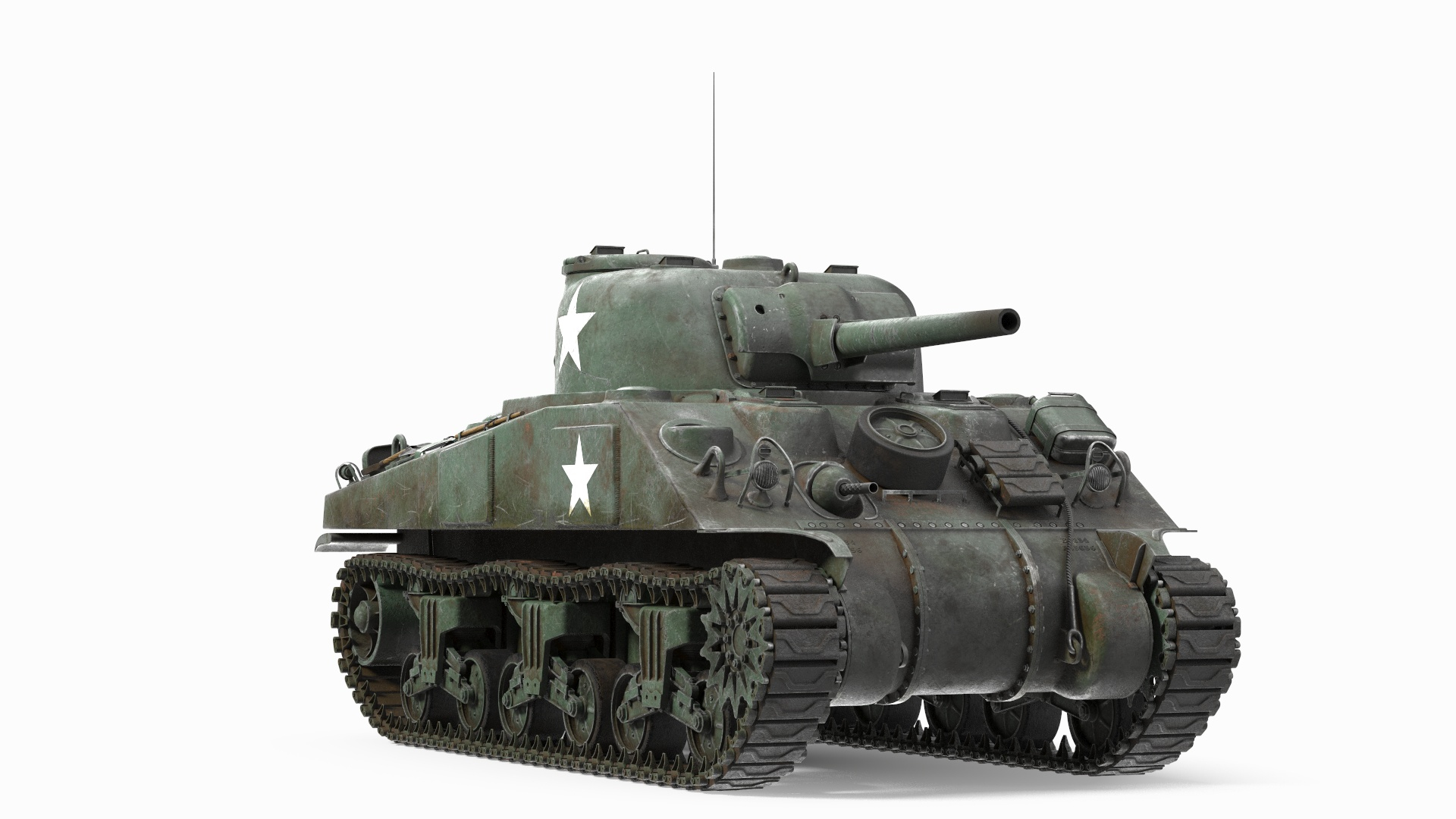 Combat M4 Sherman Tank 3D Model - TurboSquid 2264773