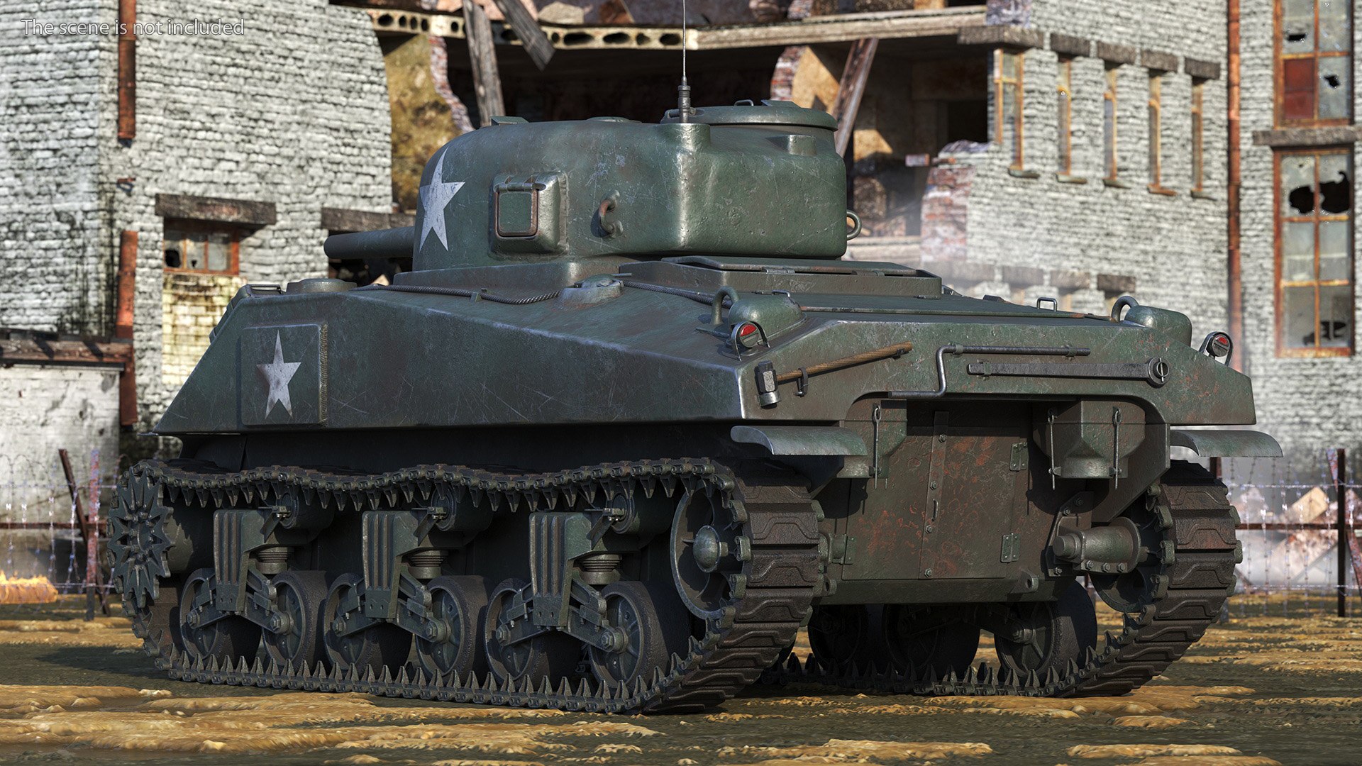 Combat M4 Sherman Tank 3D Model - TurboSquid 2264773