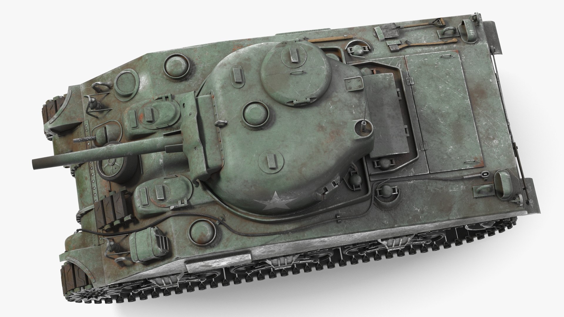 Combat M4 Sherman Tank 3D Model - TurboSquid 2264773