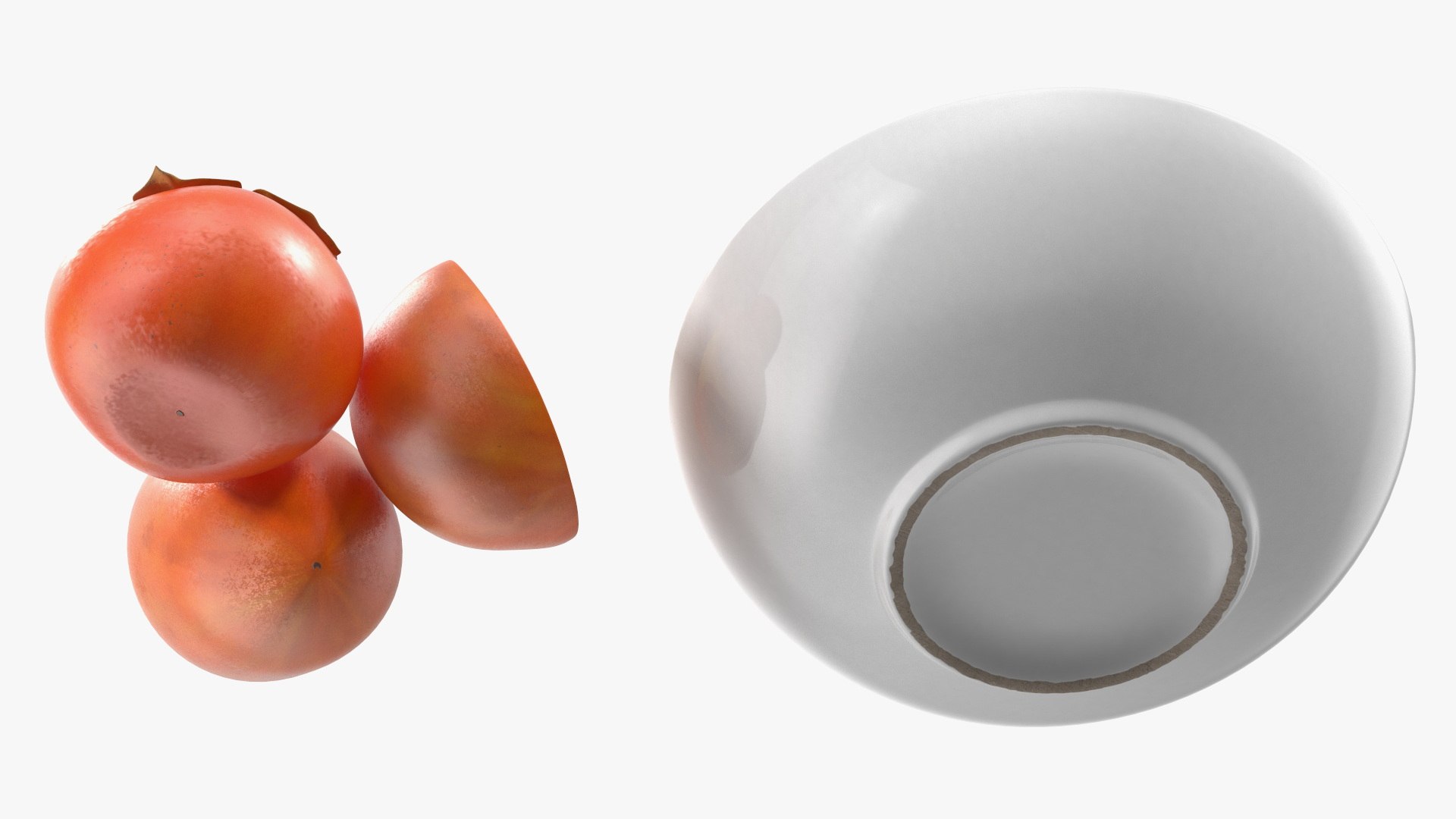 Persimmon Fruit Set Model - TurboSquid 2076157